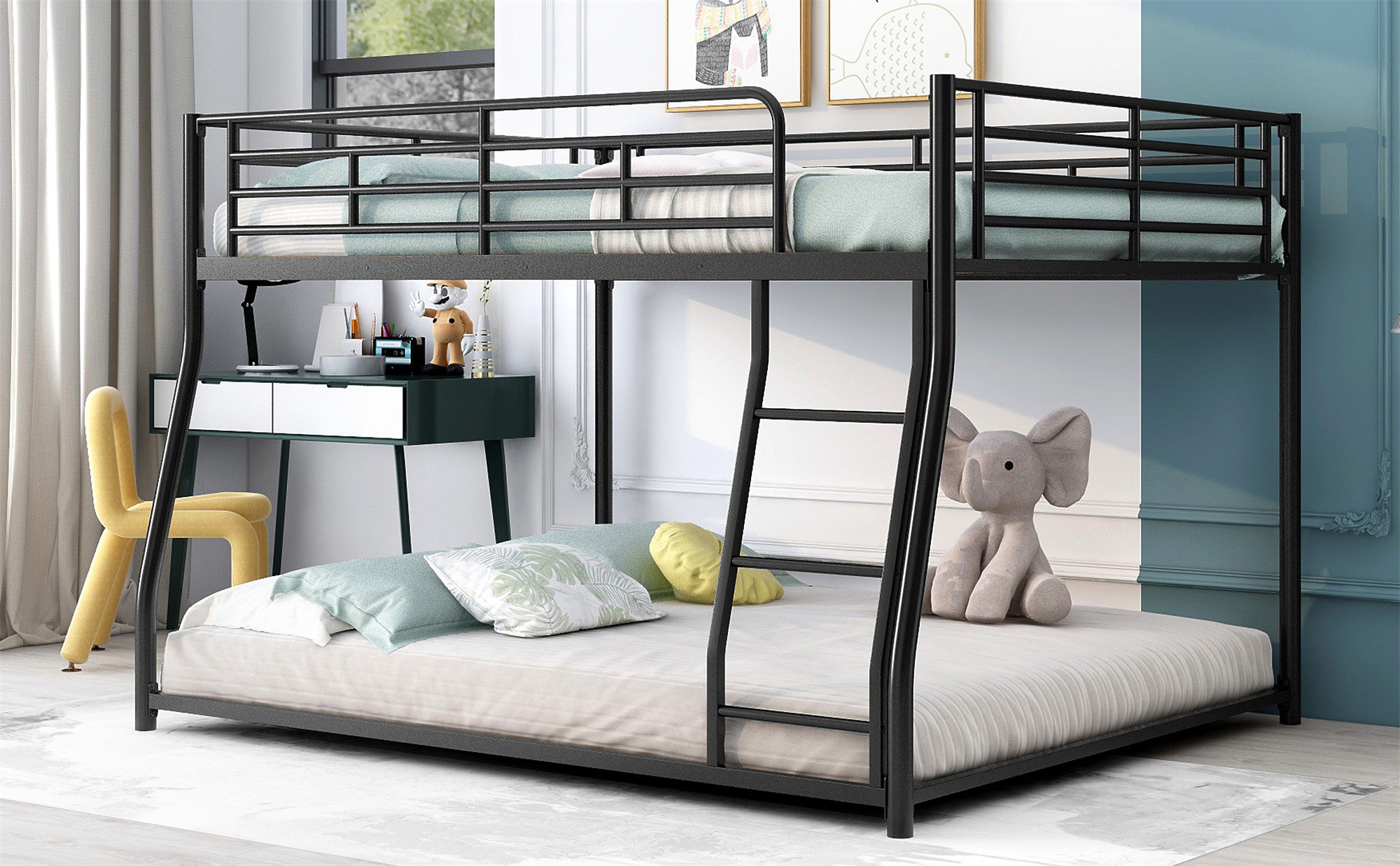 Isabelle & Max™ Metal Floor Bunk Bed | Wayfair