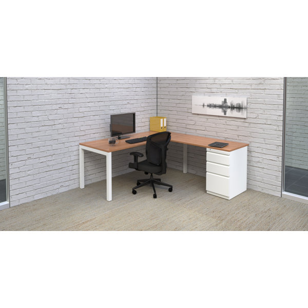 Trendway L-Shaped Metal Base Executive Desk - Wayfair Canada