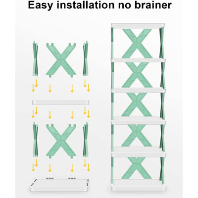 Latitude Run® 6 Pair Stackable Shoe Rack | Wayfair