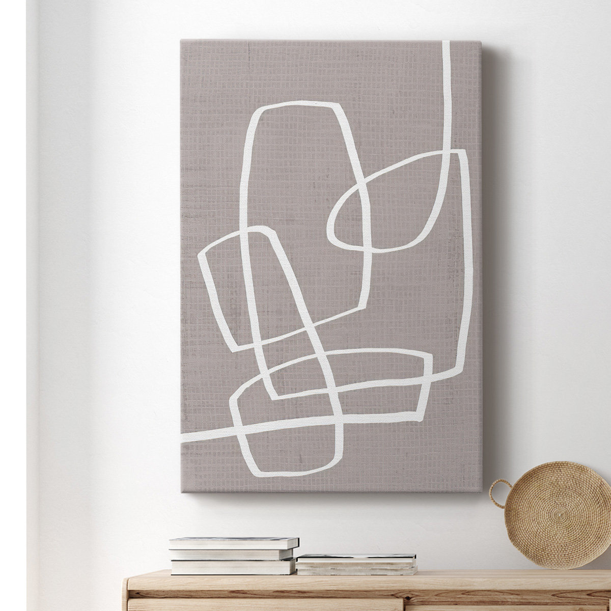Orren Ellis Toile tendue avec châssis Linen Roundabout II - Wayfair Canada