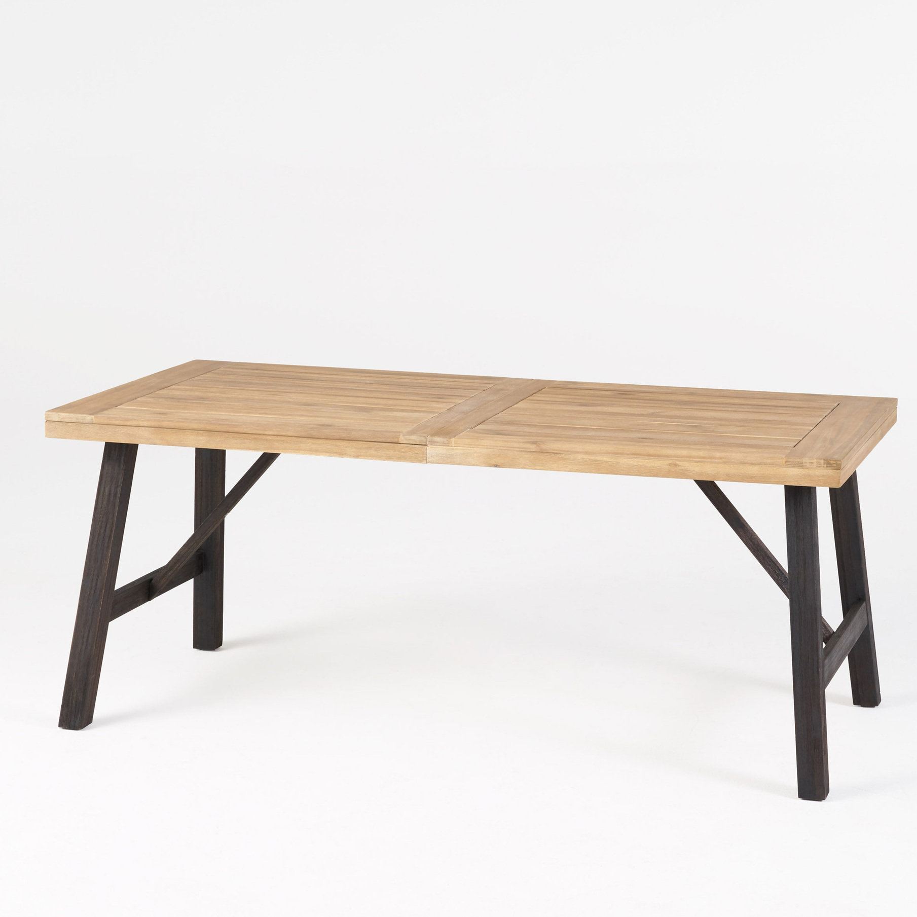 Hokku Designs Dining Table - Wood Slat Top, Weather-, Heavy-Duty, 300 ...
