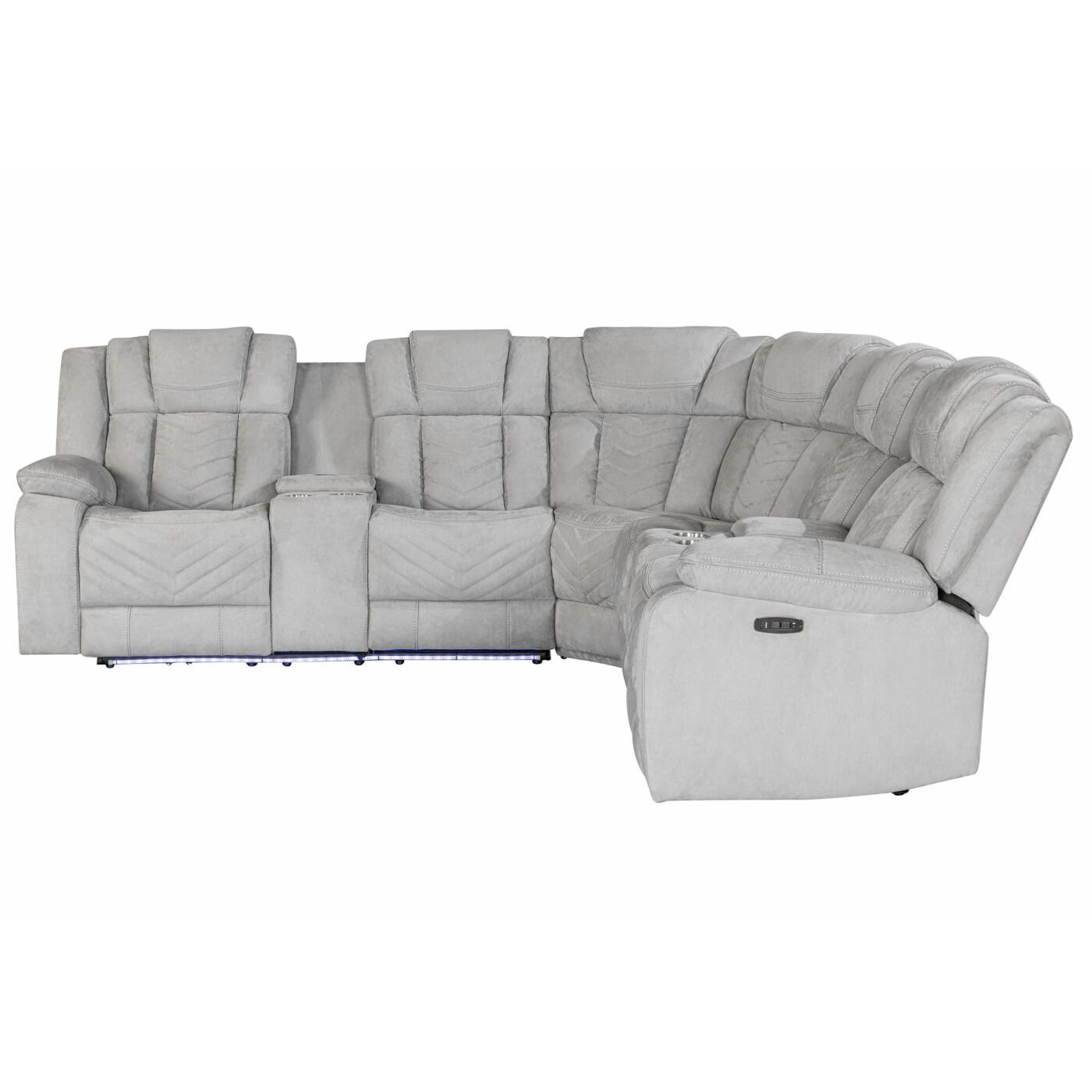 Hokku Designs Harvey Modern Style Power Recliner Sleeper Sectional Sofa ...