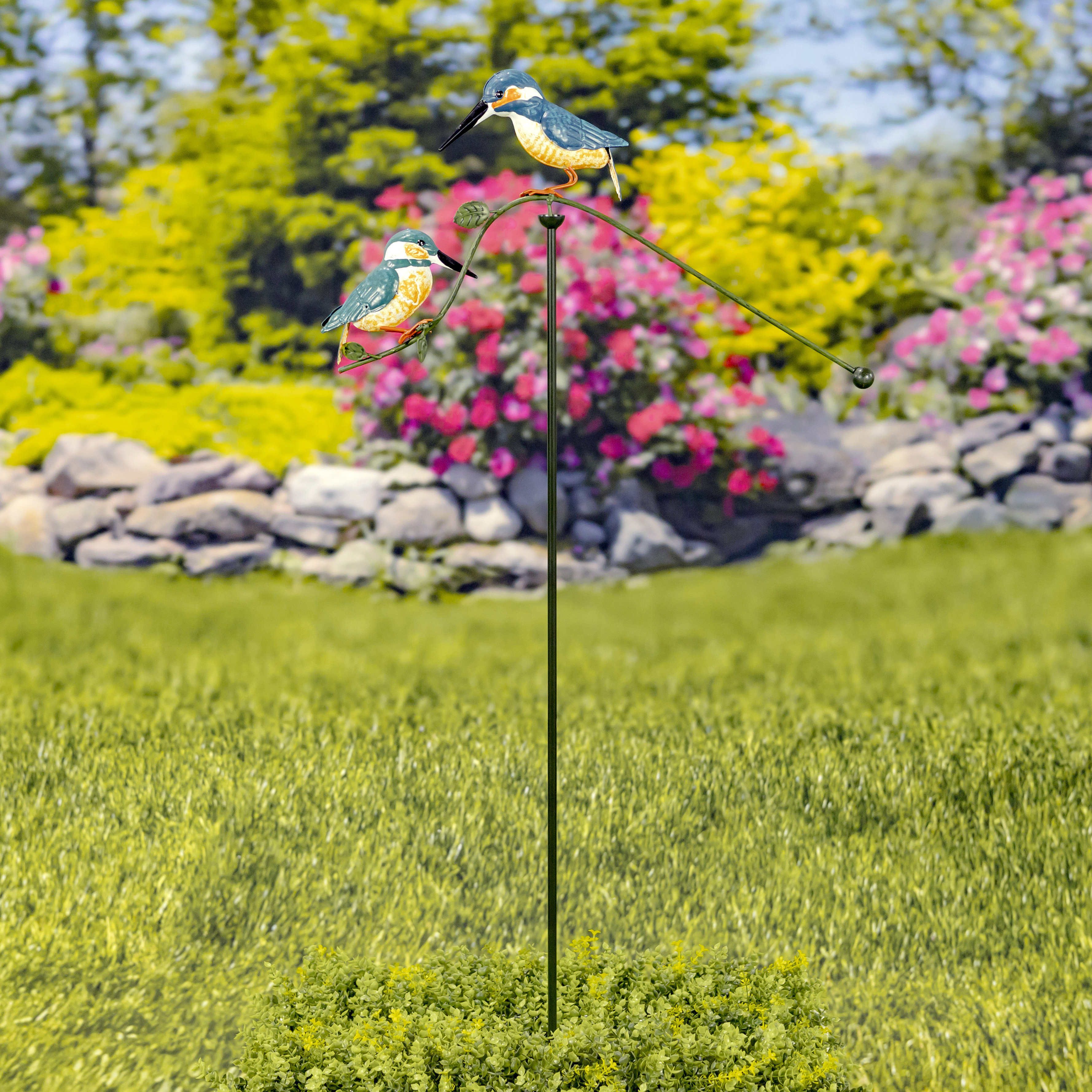 Arlmont & Co. Shanin Iron Birds Garden Stake | Wayfair