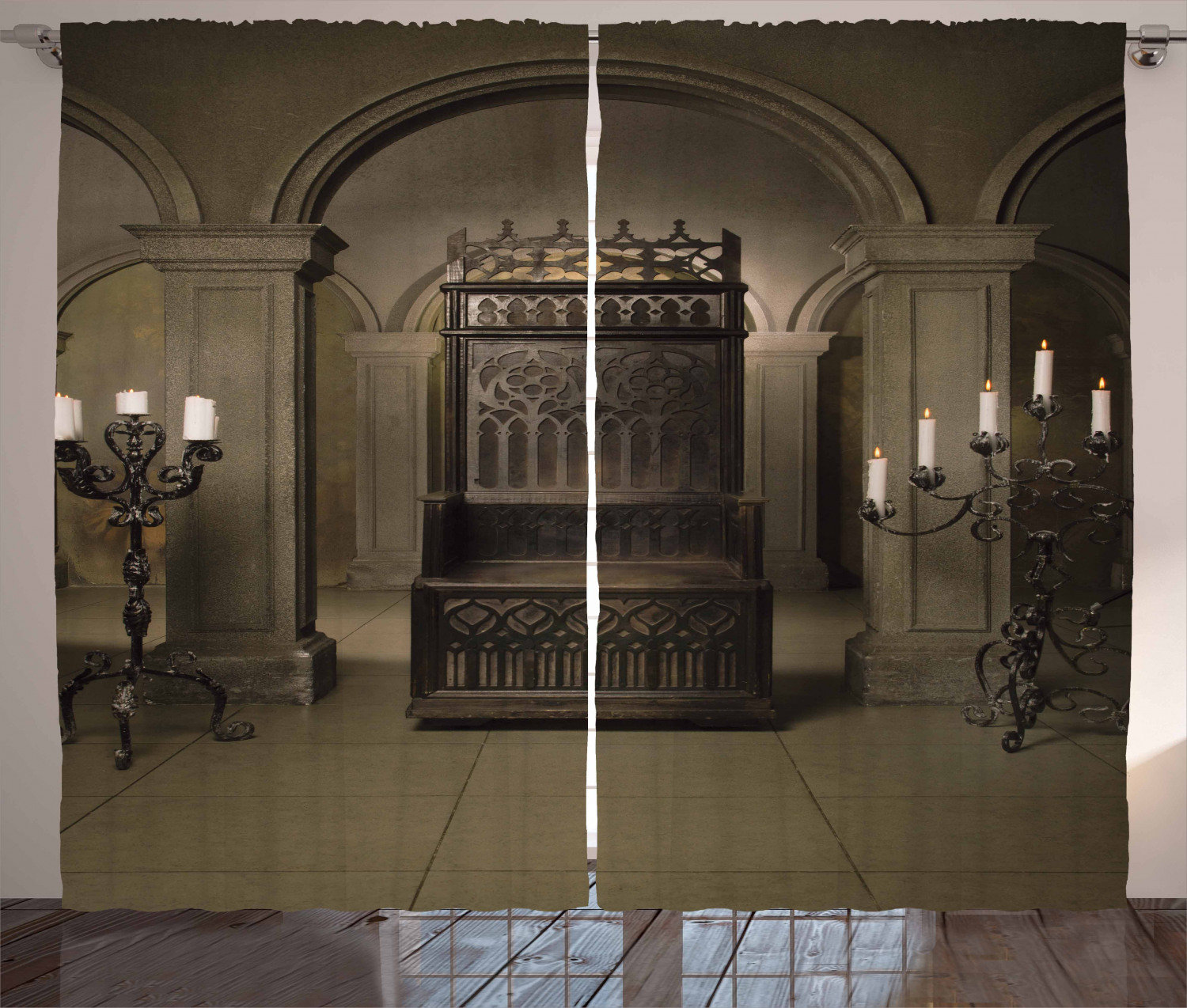 East Urban Home Gothic Semi-Sheer Rod Pocket Curtain Panels | Wayfair