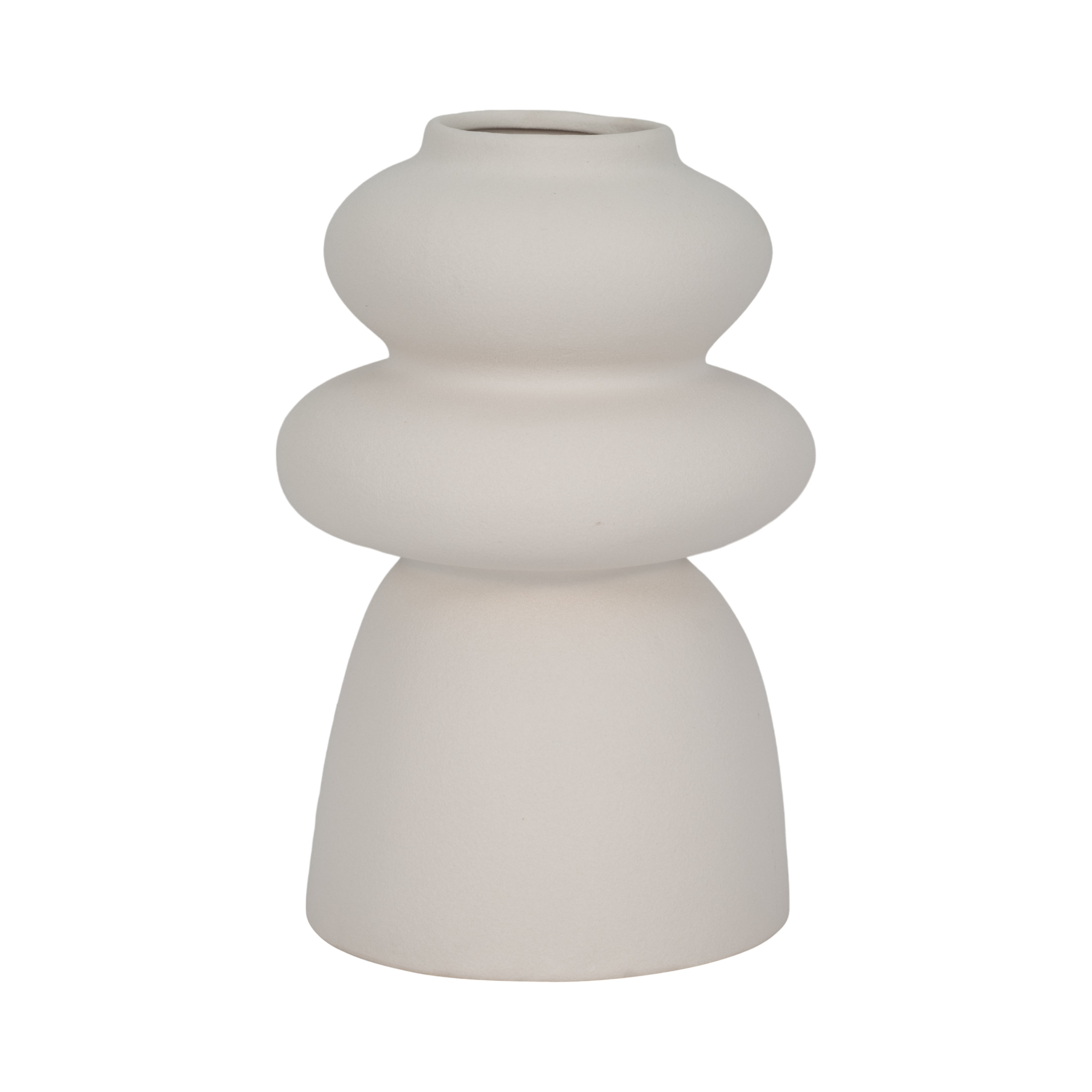 Birch Lane™ Ivory Ceramic Vase - Novelty, White, Solid Color, Ceramic ...