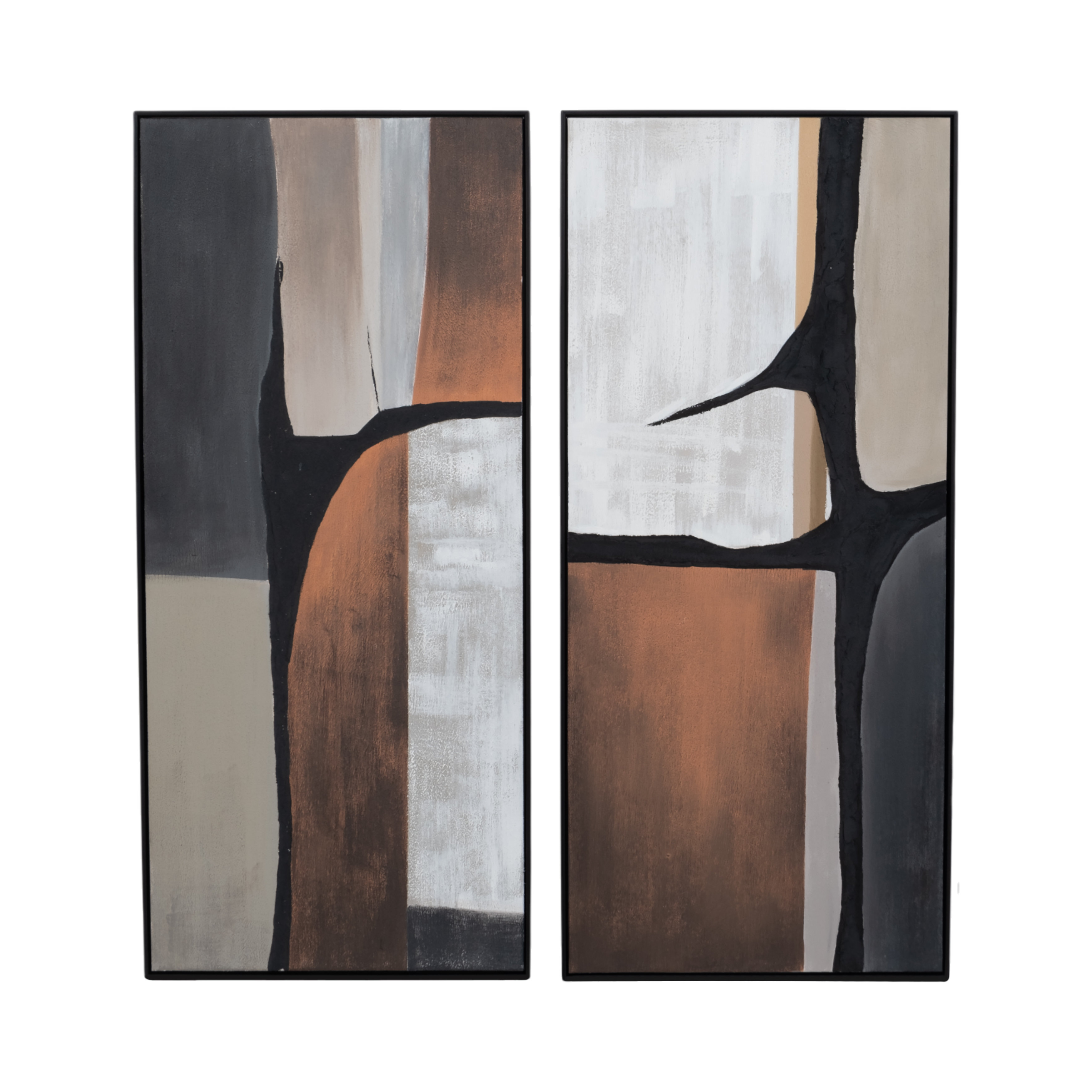 Orren Ellis Set Of 2 22X50 Linus Handpainted Wall Art - Wayfair Canada