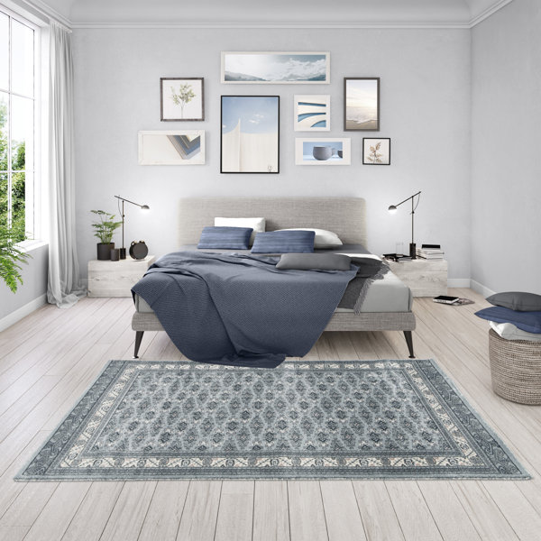 World Menagerie Chavez Persian Shaggy Grey Area Rug | Wayfair.co.uk