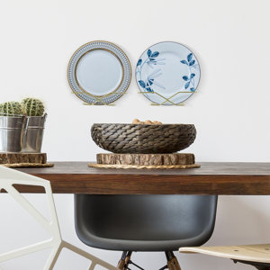 Mercer41 2 Piece Wall Metal Plate Holder Floating Shelves | Wayfair