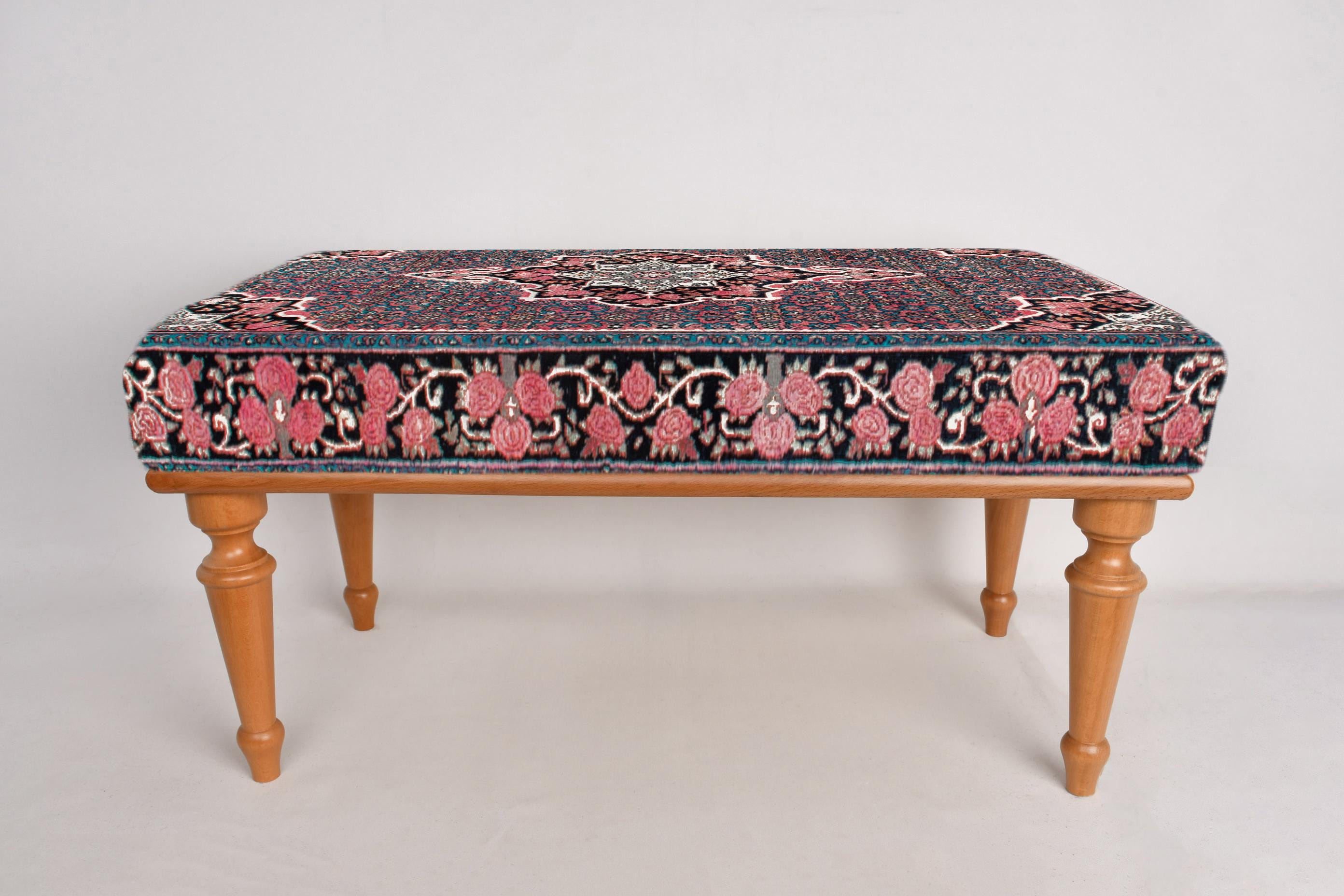 Dakota Fields Turkish Rug Bench, Bohemian Bench, Mudroom Bench, Sitting ...
