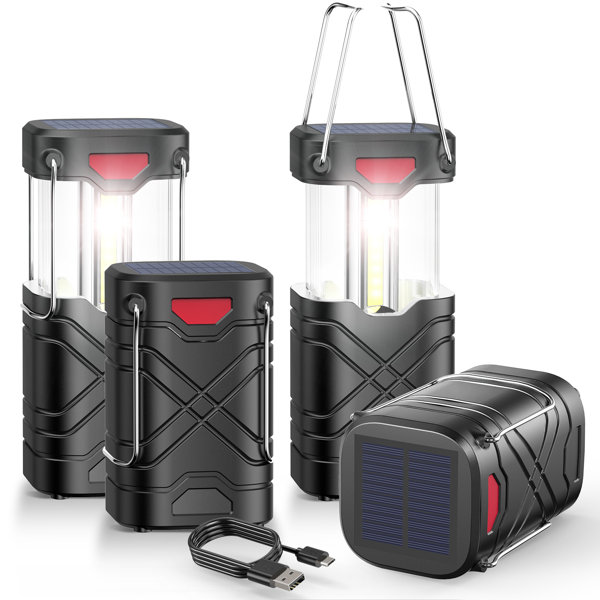 LETMY Rechargeable Led Lanterns, Solar Lantern Battery Powered ...