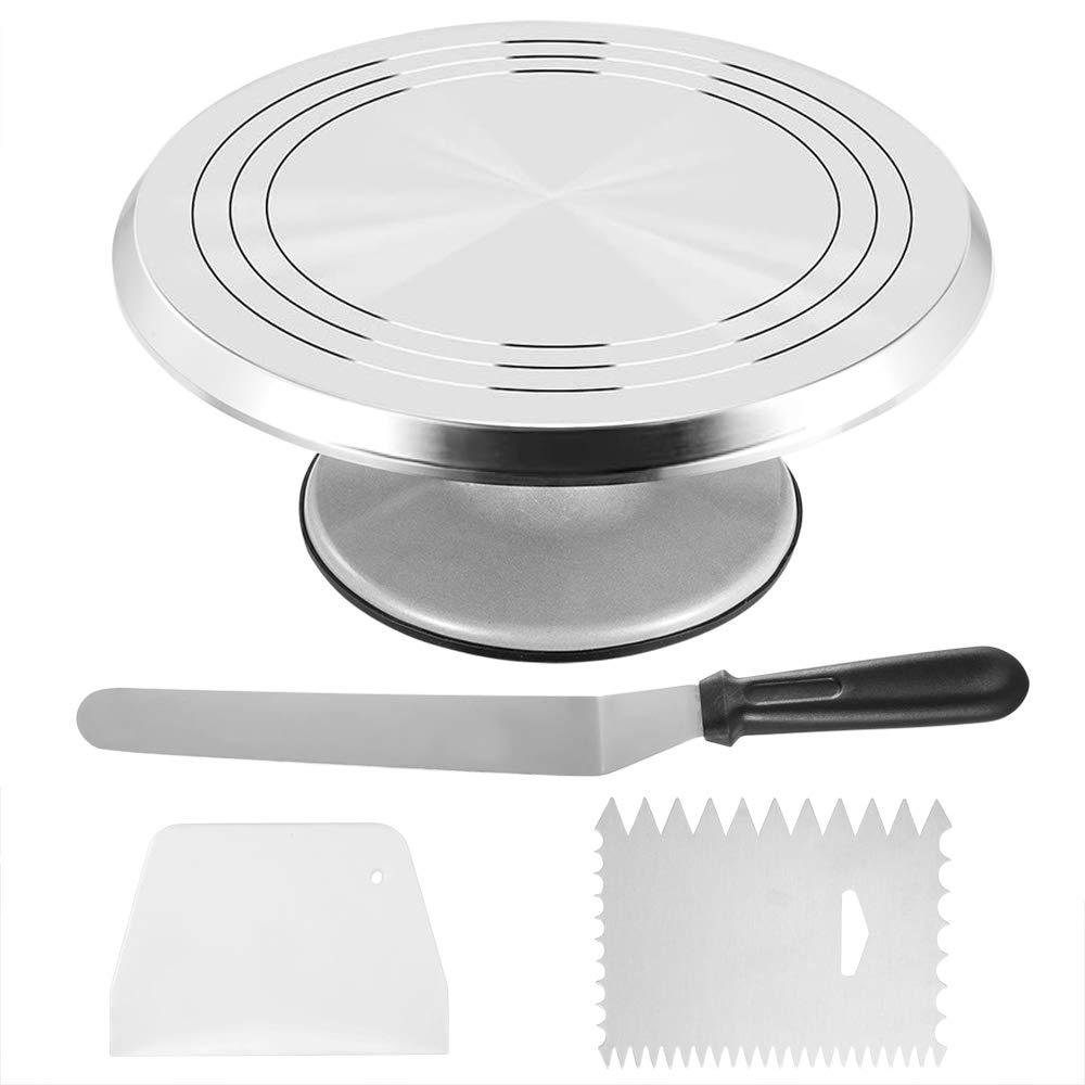 The Party Aisle™ Cake Stand—12'' Aluminum Revolving Turntable for Cake ...