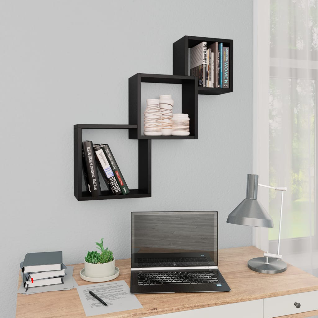 Latitude Run® Cubicle Shelves Floating Cube Shelves Display Shelves for ...
