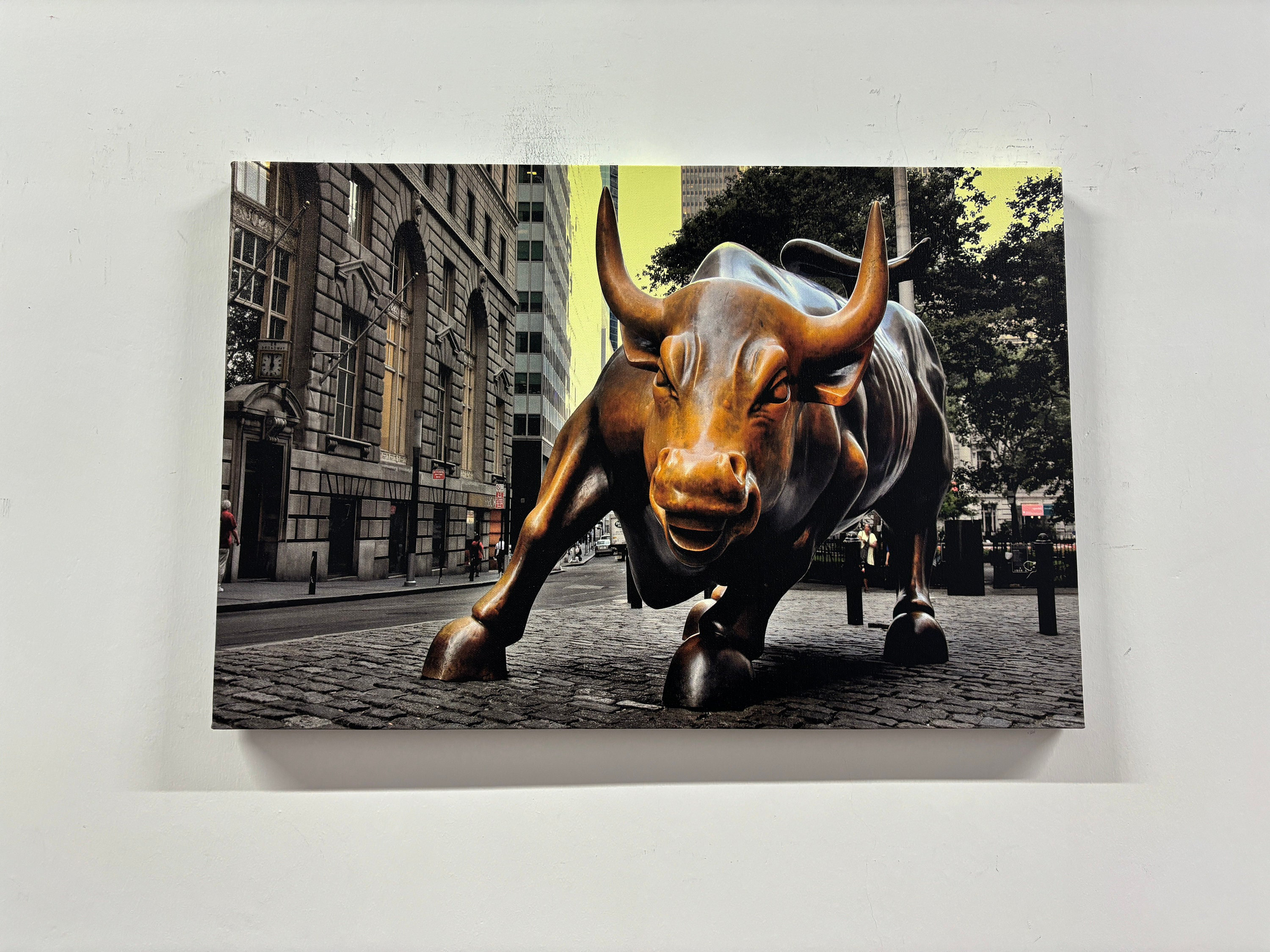 Hokku Designs Bronze Bull and Buffalo Canvas Art Displaying a Majestic ...