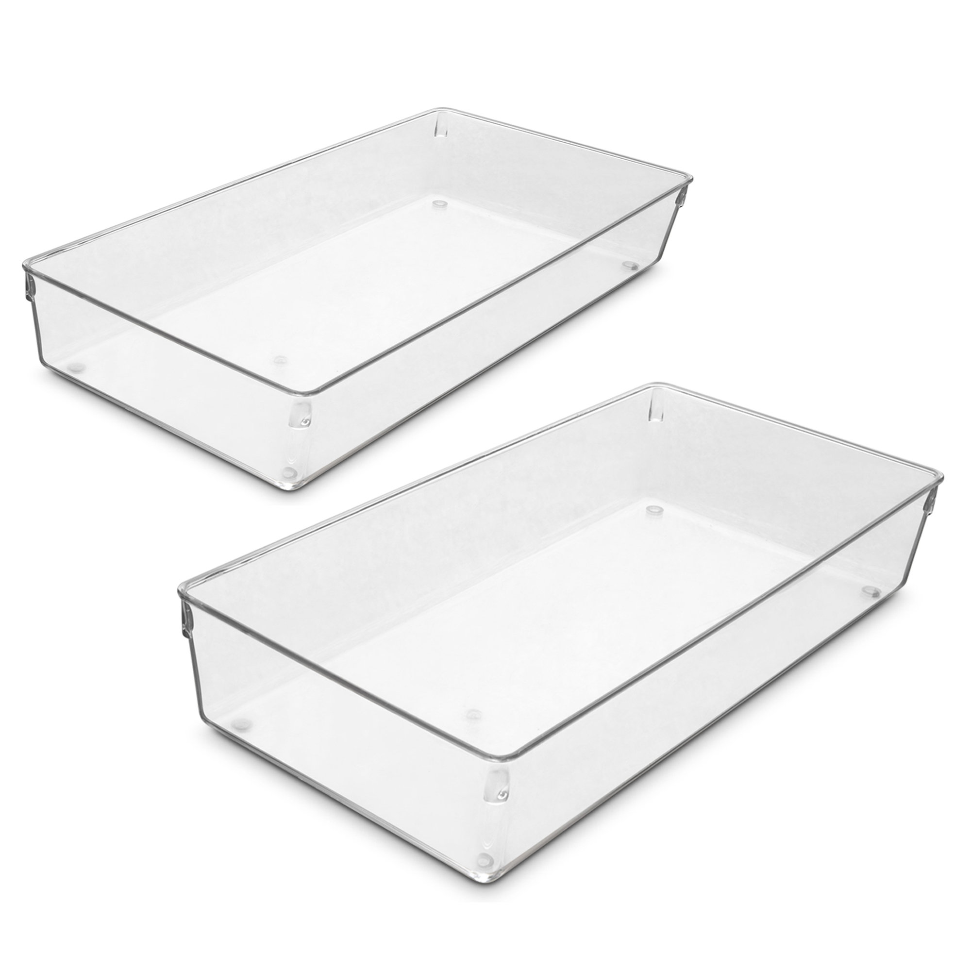 Sorbus Clear Drawer Organizer 2 Piece Set | Wayfair