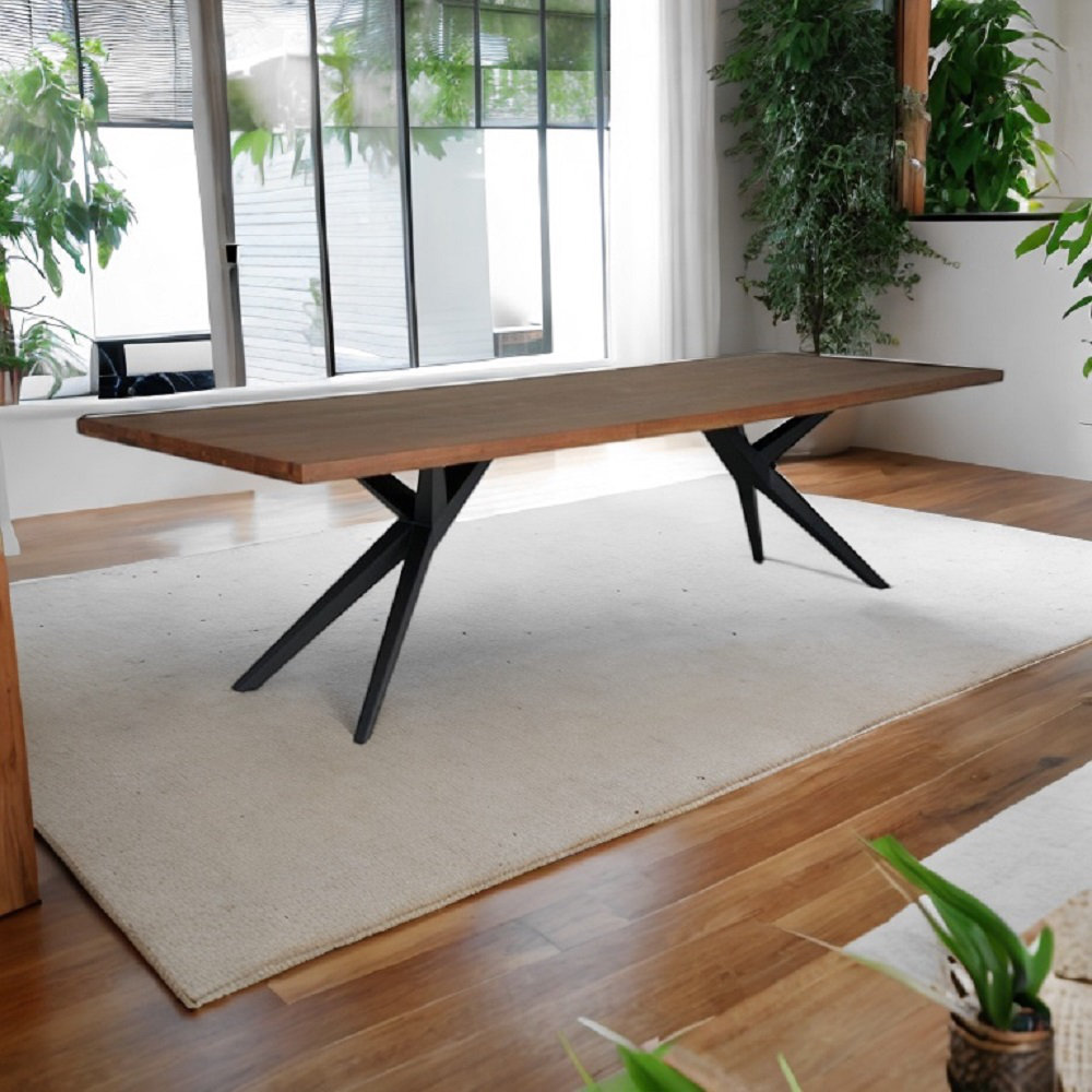 17 Stories 14 Inch Straight Edge Solid Wood Top Dining Table | Wayfair
