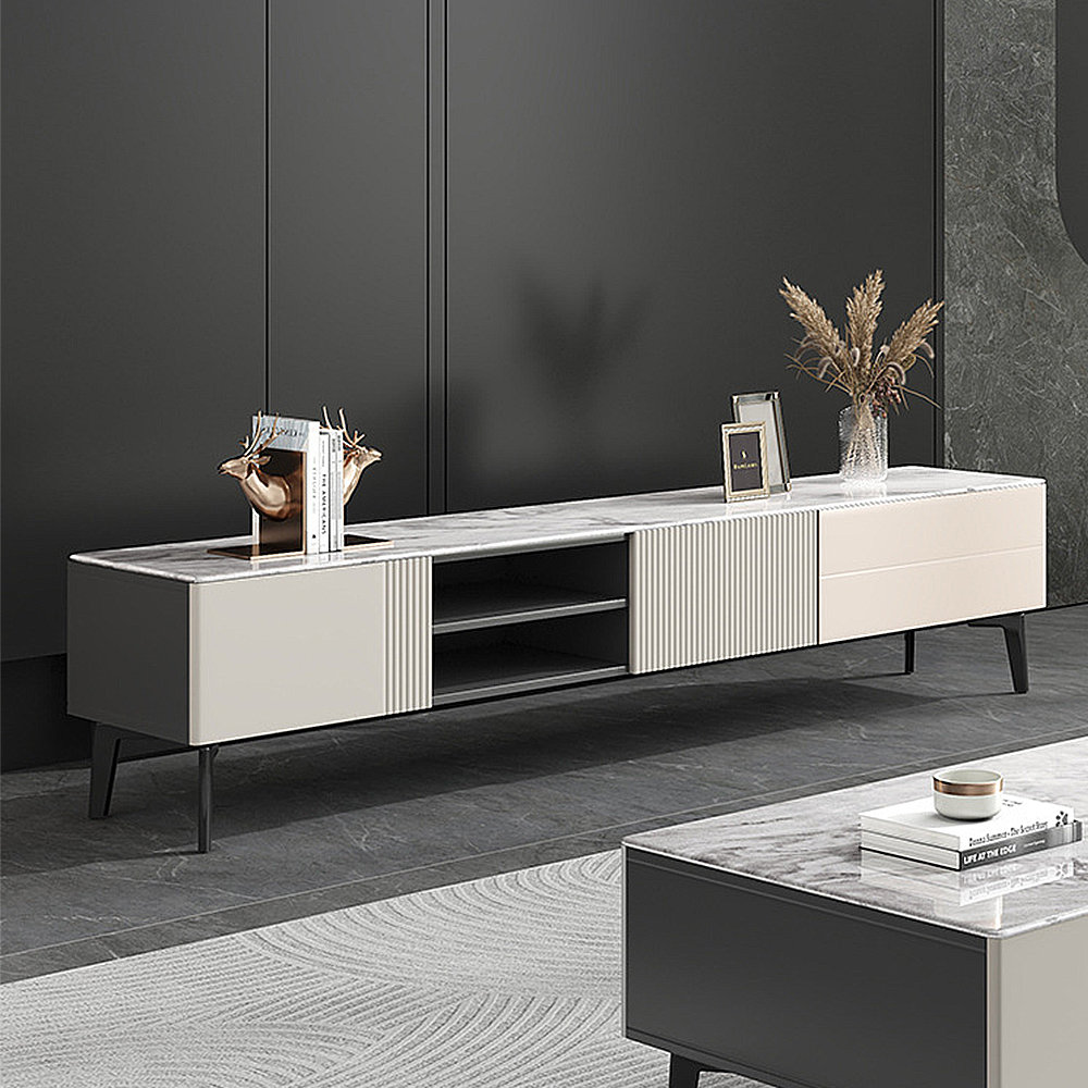 Hokku Designs Modern Simple Light Luxury Rock Slab TV Cabinet | Wayfair