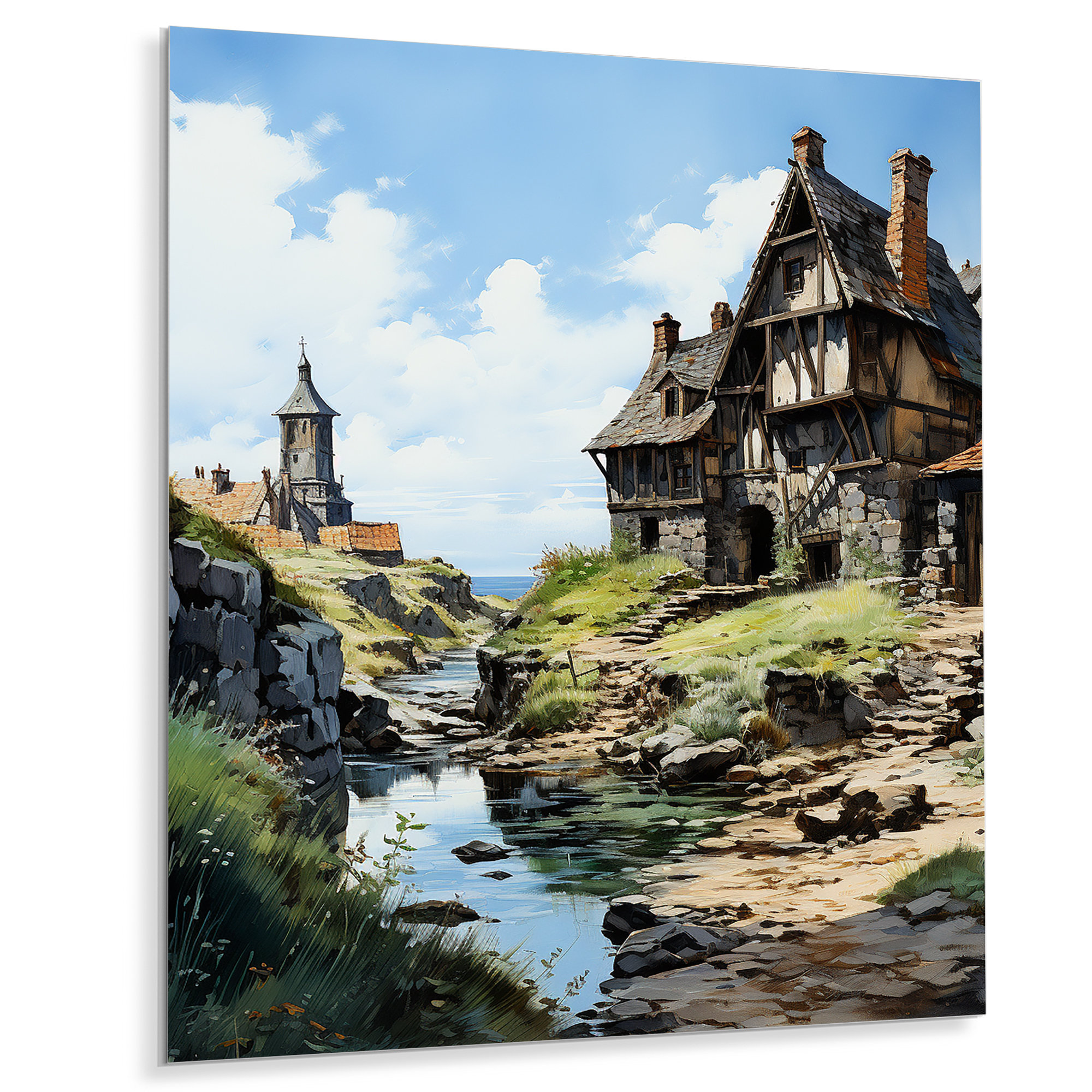 Winston Porter French Coastal Village In Brittany III - France Metal ...