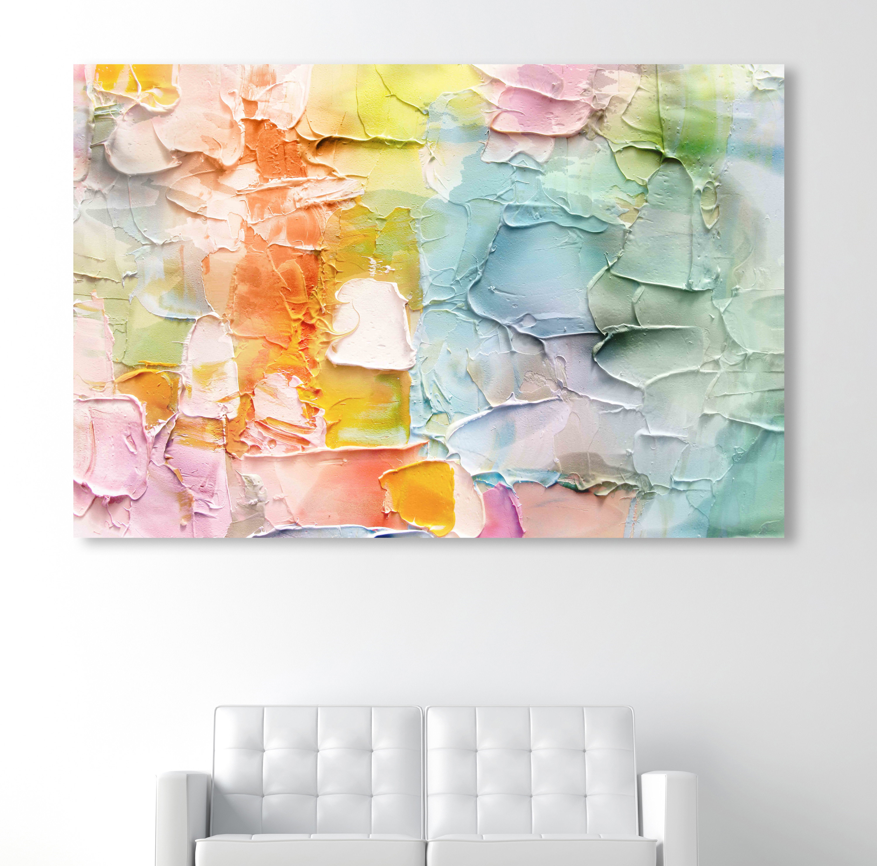 Ivy Bronx 'Abstract Morning Singing Textures' - Graphic Art Print | Wayfair