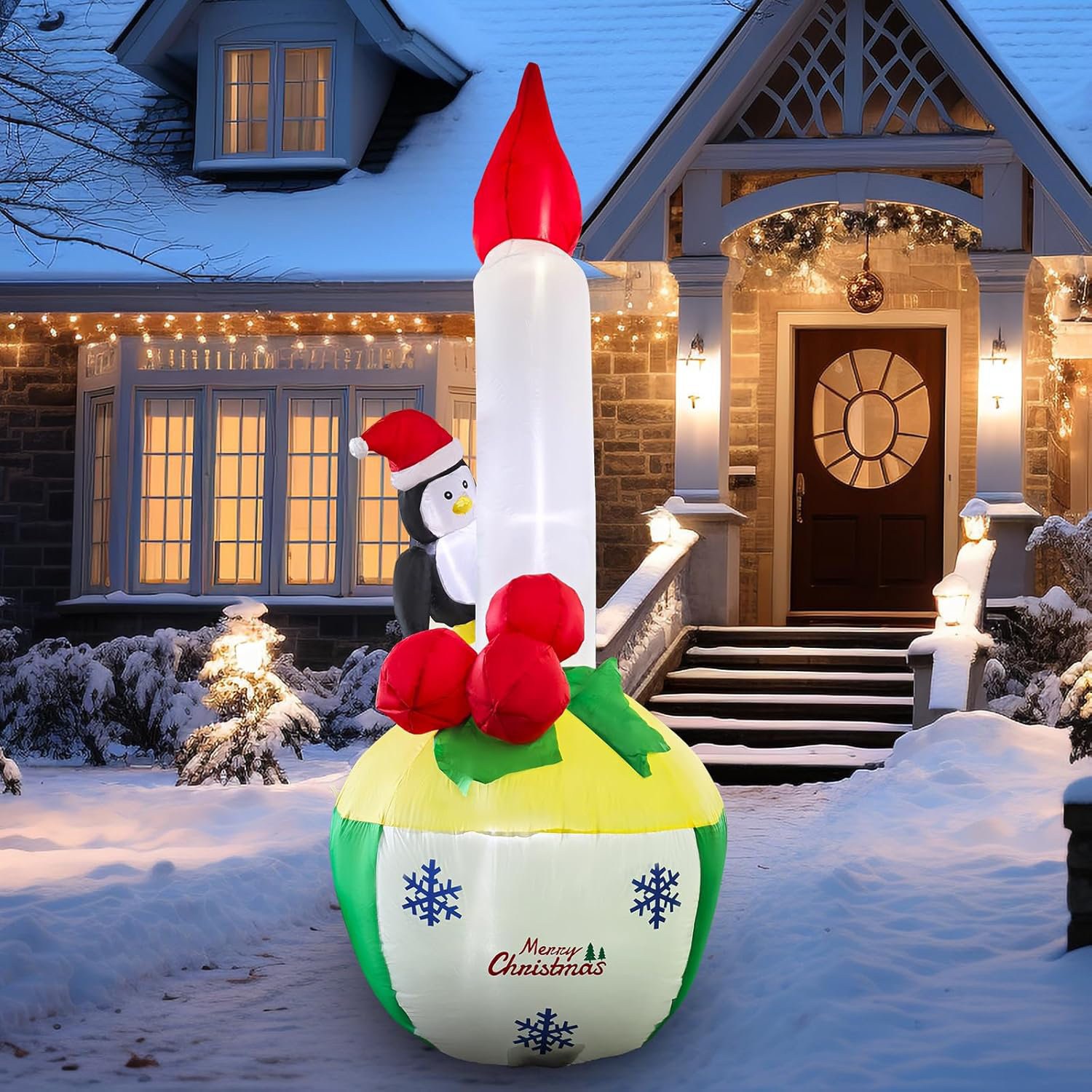 The Holiday Aisle® 8 FT Christmas Inflatables Outdoor Decorations, Blow ...