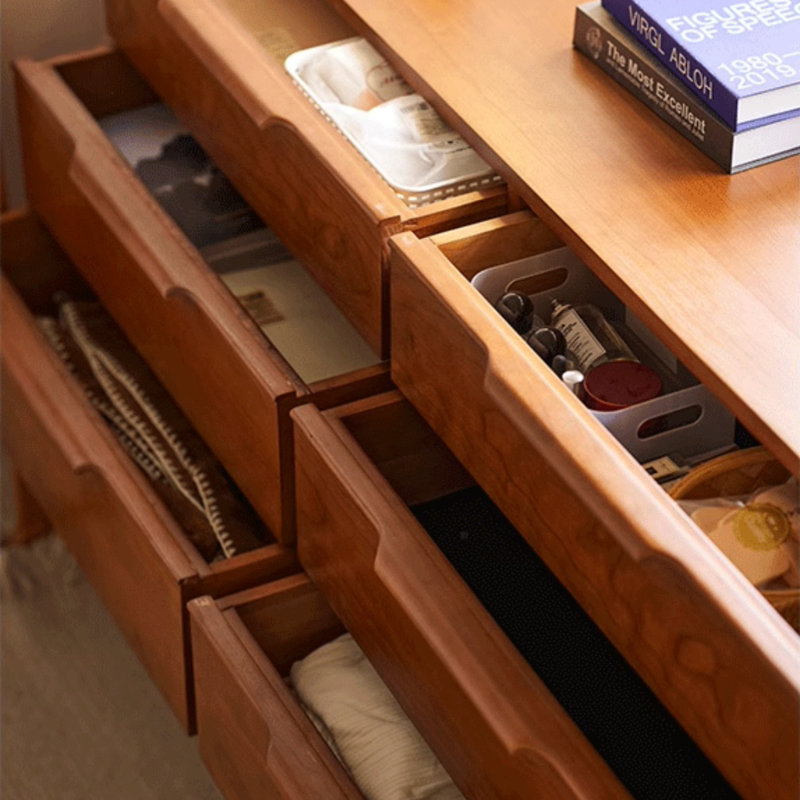 Dream cabinet Vintage Cherry Wood Entrance Cabinet Solid Wood Accent ...