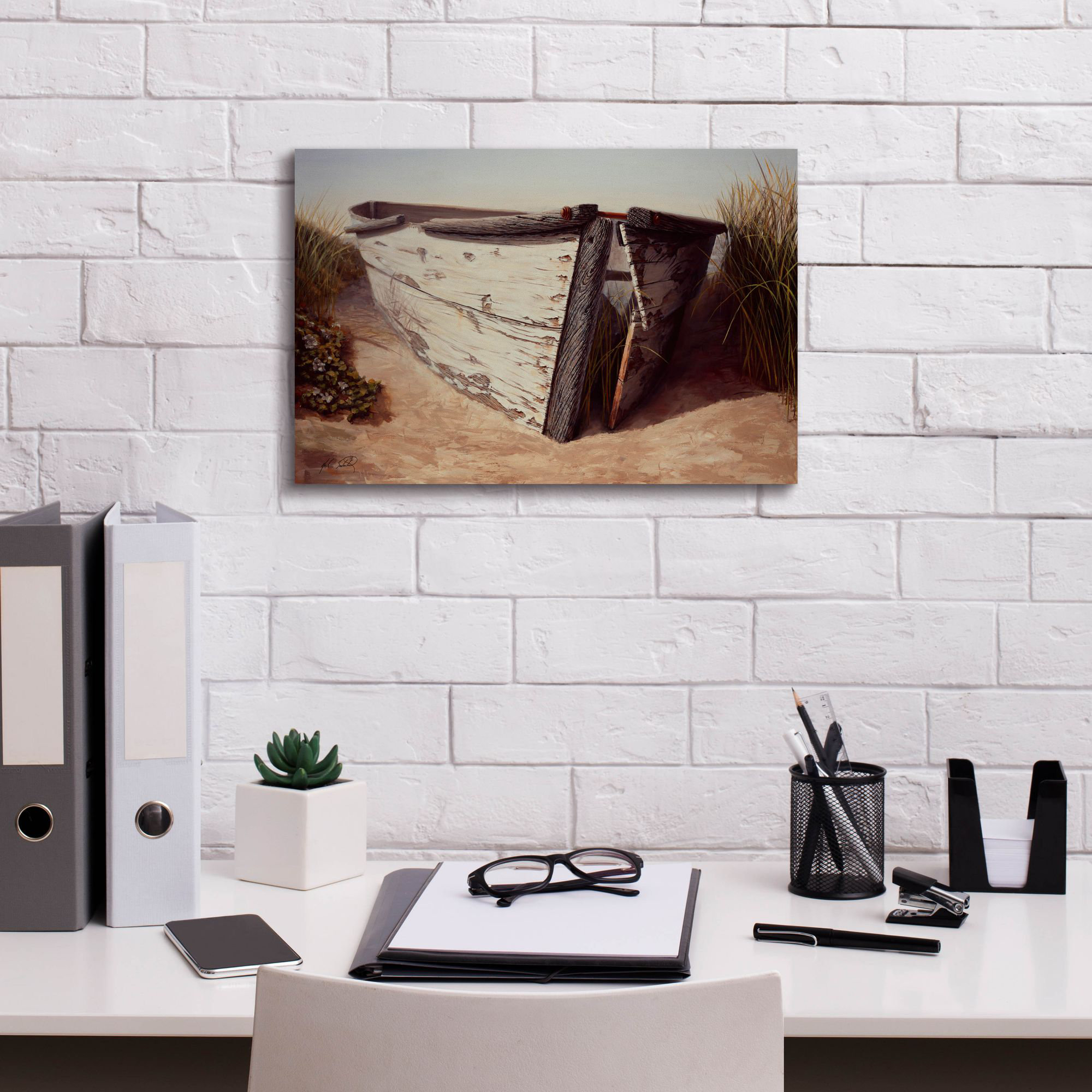 Breakwater Bay ' White Boat II' By Karl Soderlund, Canvas Wall Art ...