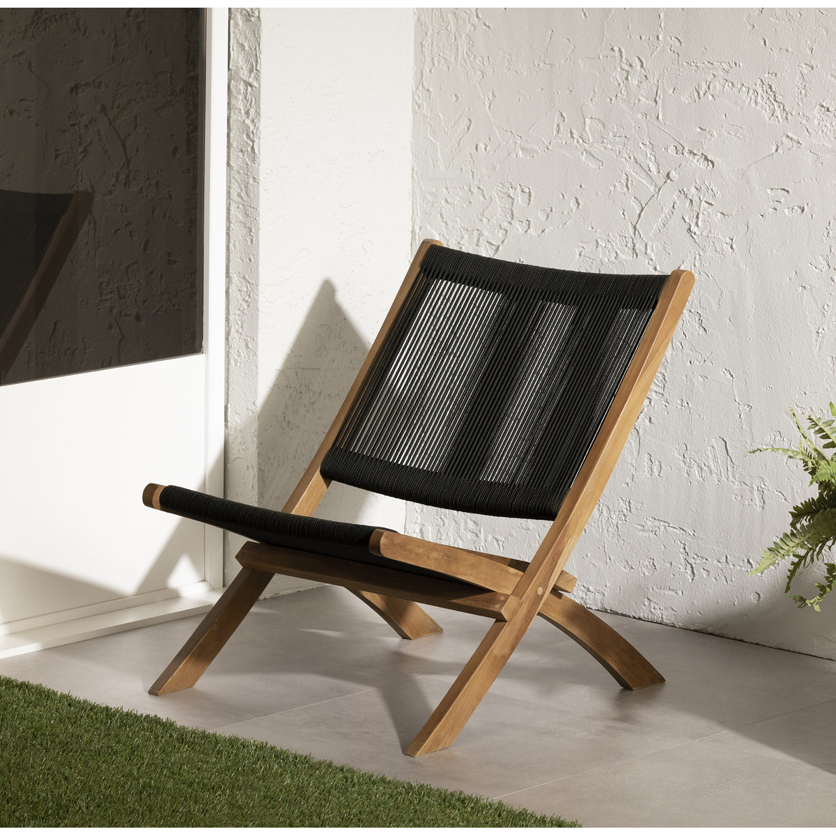 South Shore Agave Teak Outdoor Armless Lounge Chair & Reviews - Wayfair ...