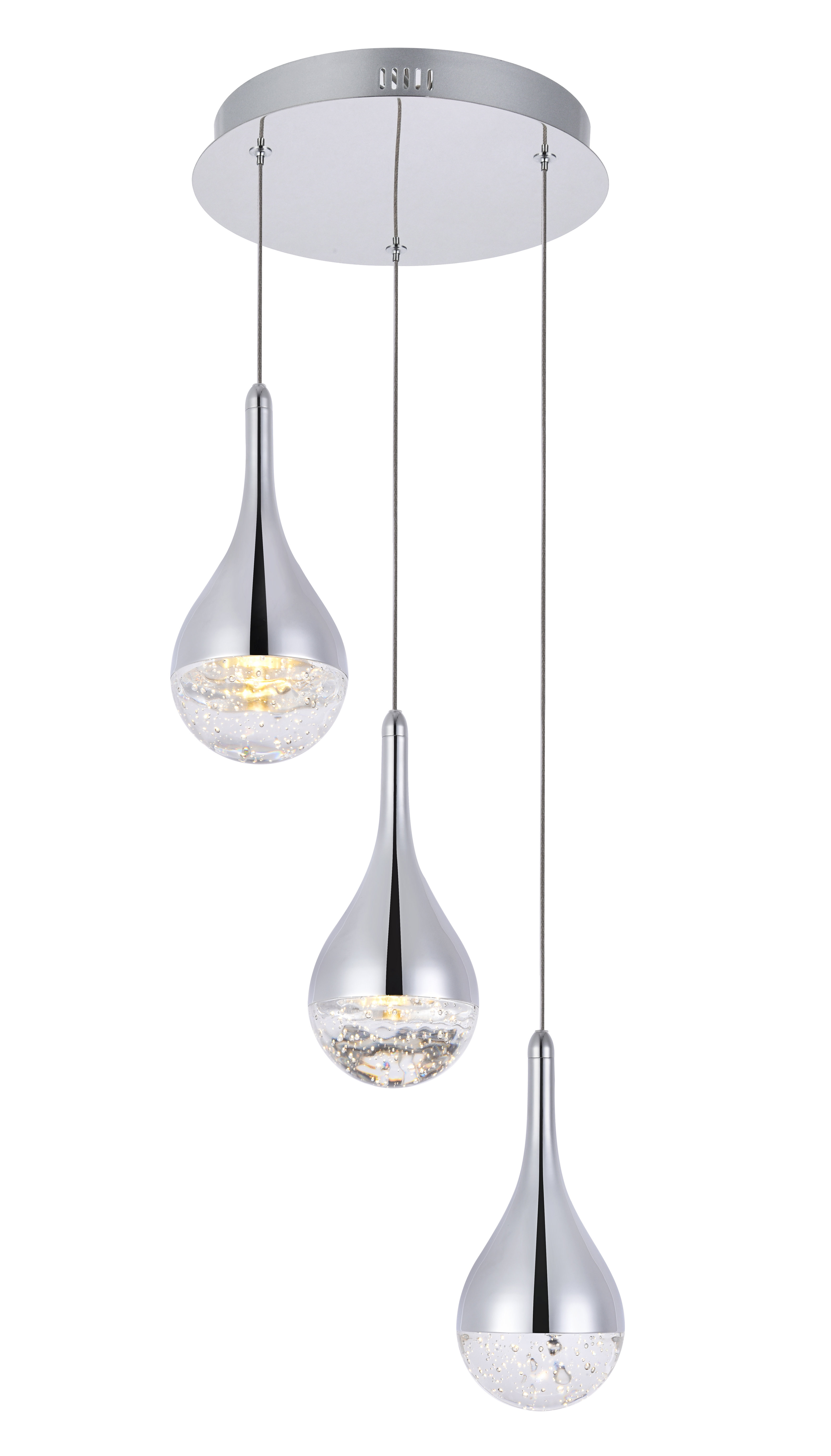 Wade Logan® Carilyn 3 - Light Cluster Teardrop LED Pendant "& Reviews ...