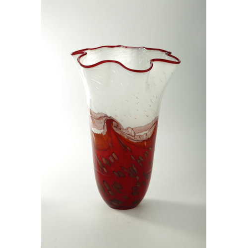 Ivy Bronx Troutman Handmade Glass Table Vase | Wayfair