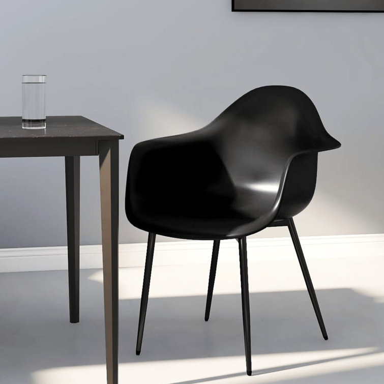 Corrigan Studio Two white PP dining chairs | Wayfair.co.uk