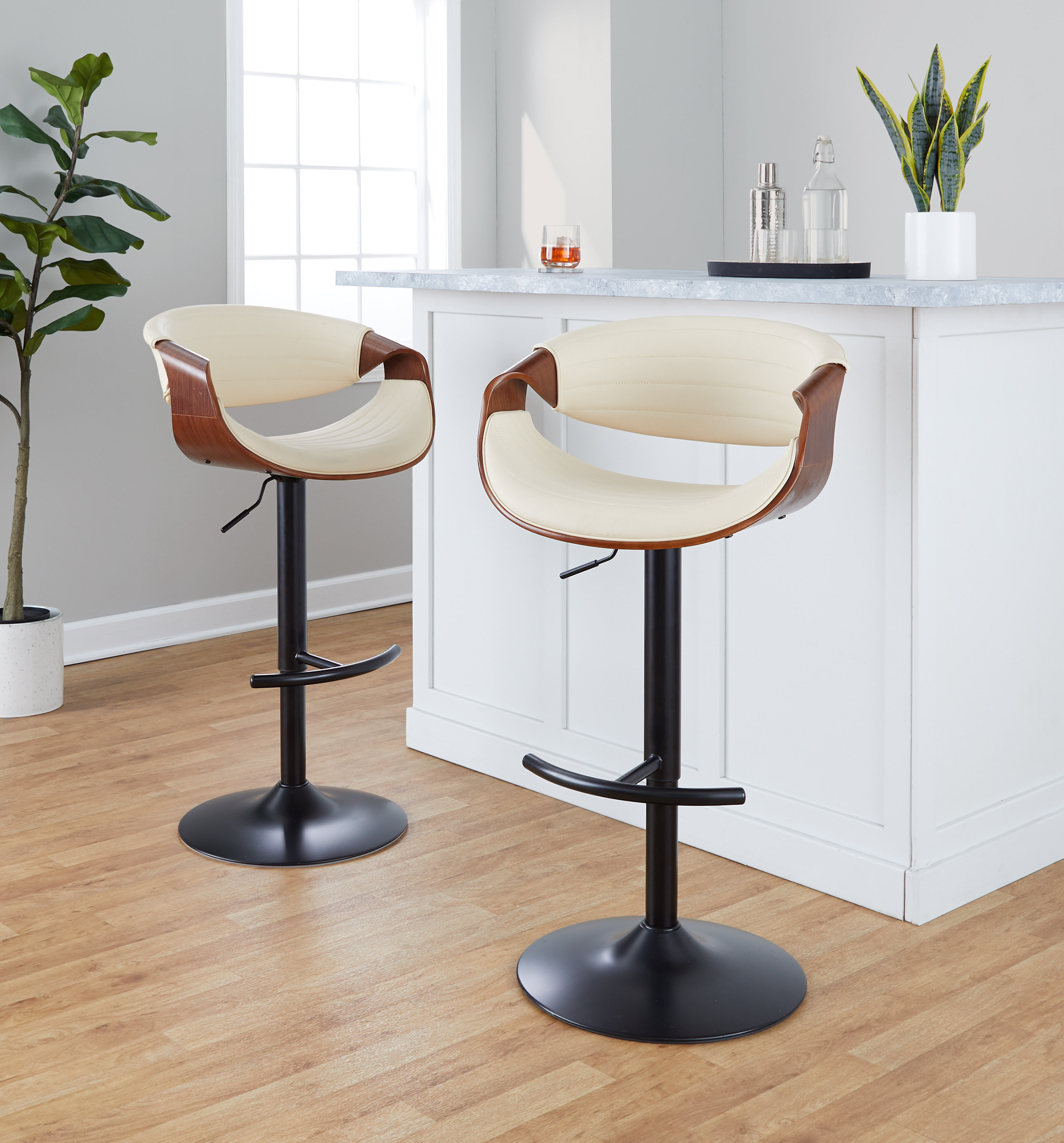 LumiSource Swivel Adjustable Height Stool | Wayfair