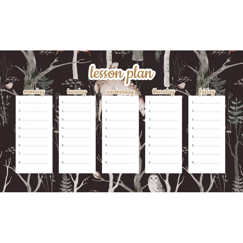 Wallvy Magnetic Lesson Plan Forest Animals at Night | Wayfair.co.uk