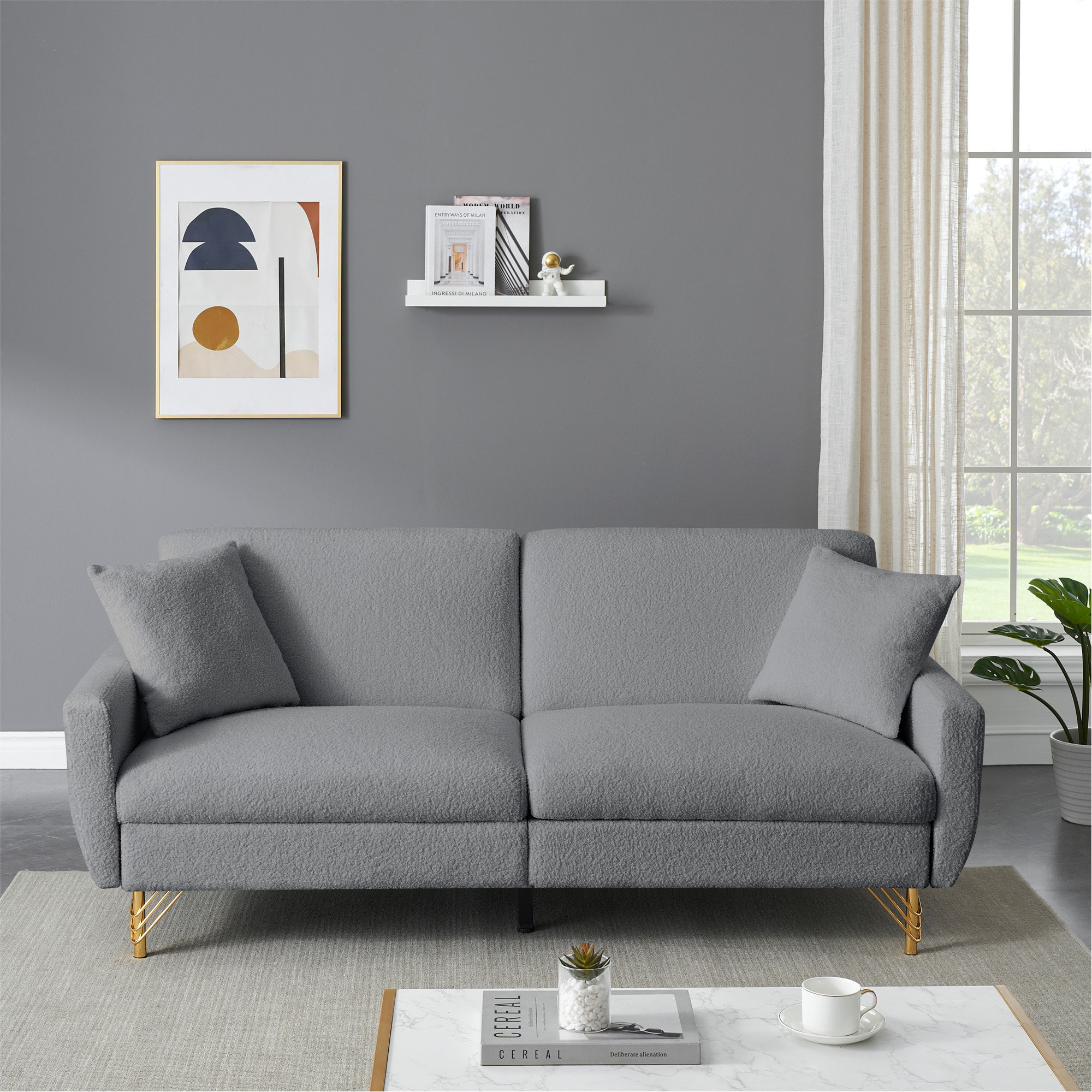 Mercer41 Versatile Velvet Sofa Bed With Advanced Functions For Any Room ...