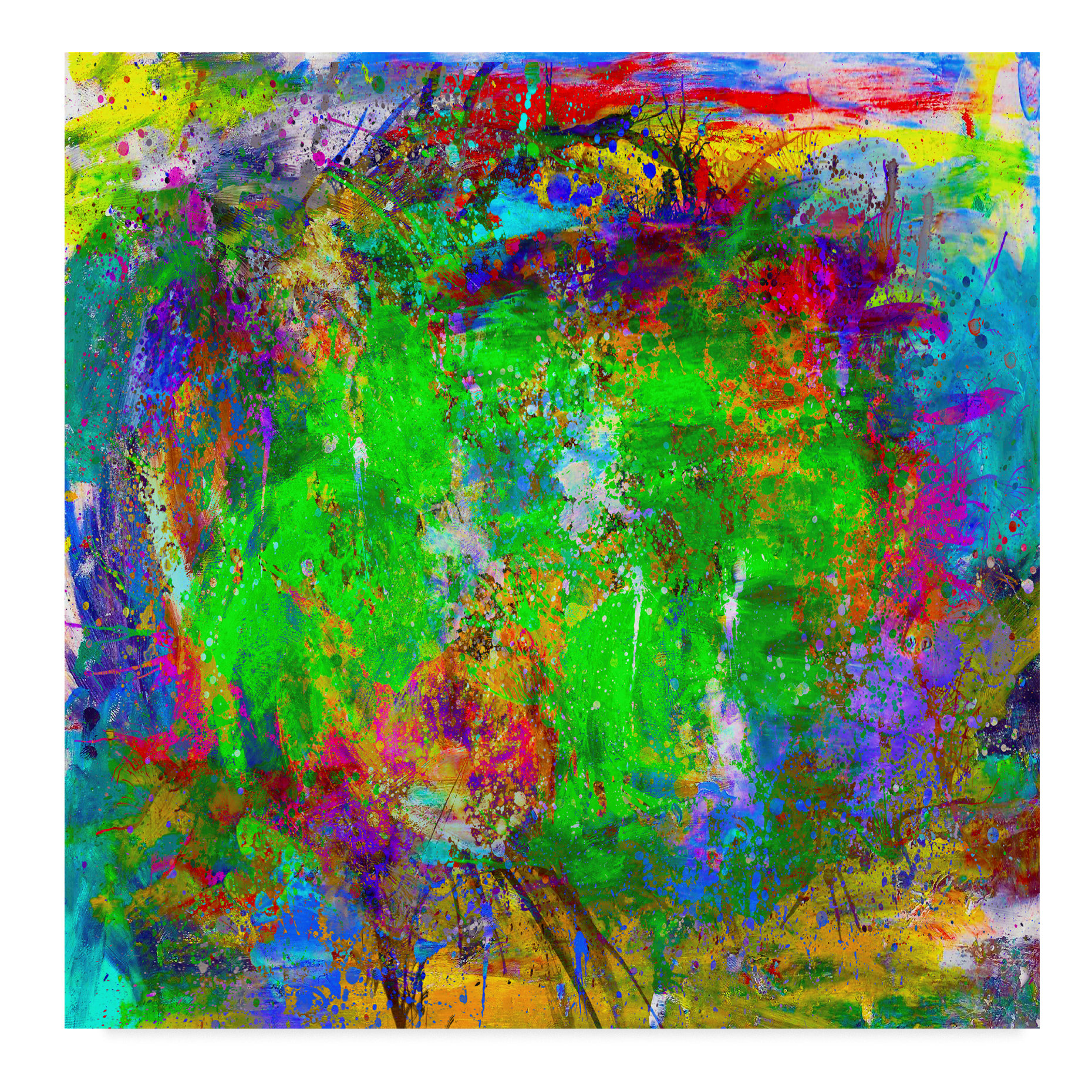 Ebern Designs "Colour Explosion Oc" Photographic Print on Wrapped ...
