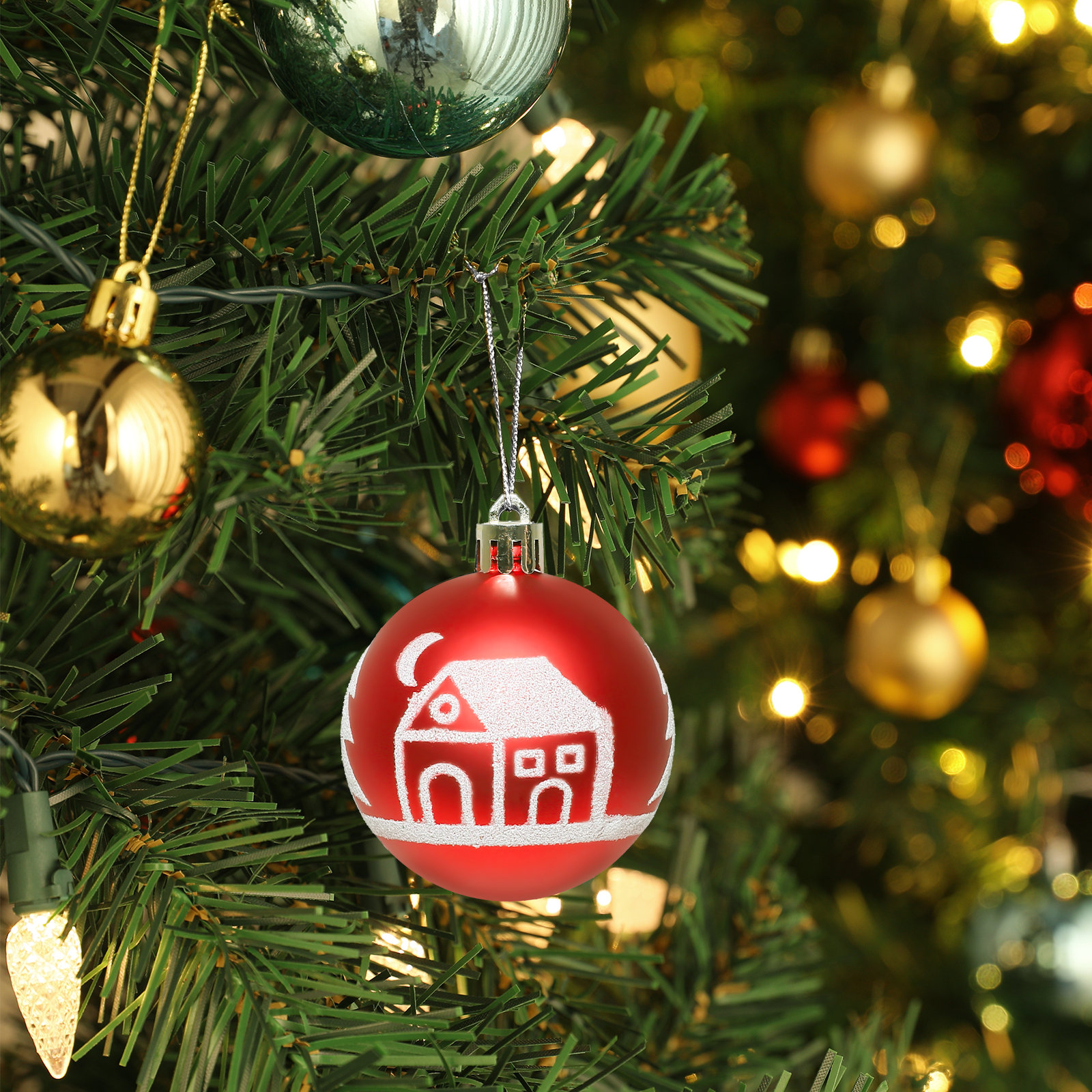 The Holiday Aisle® 16-Piece Set: 2.5" Shatterproof Christmas Ball ...
