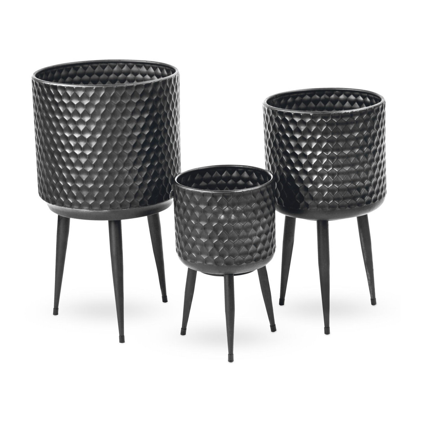 Mercer41 Annehild 3 - Piece Steel Cachepot Set & Reviews | Wayfair