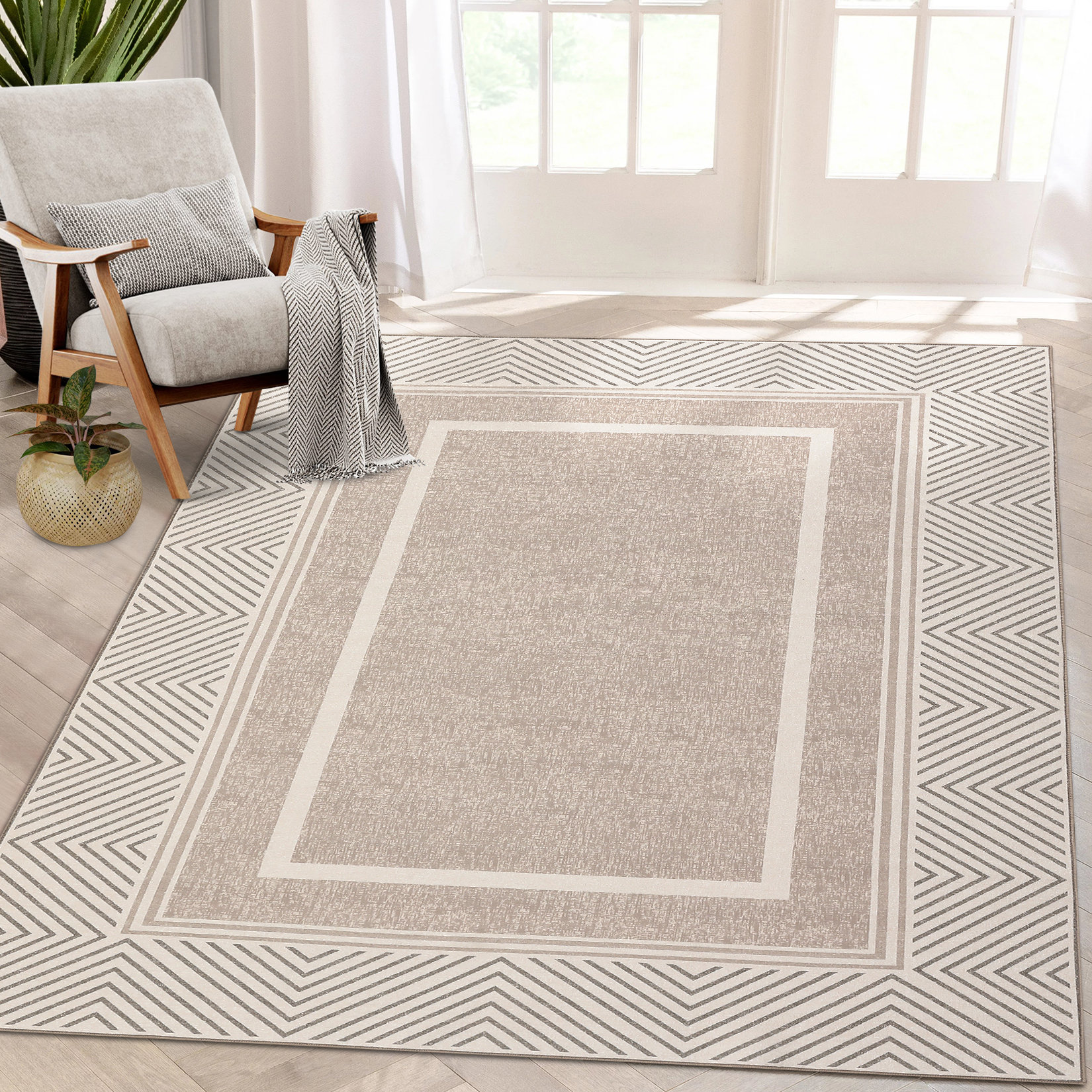 Ebern Designs Dilvar Area Rug with Non-Slip Backing | Wayfair