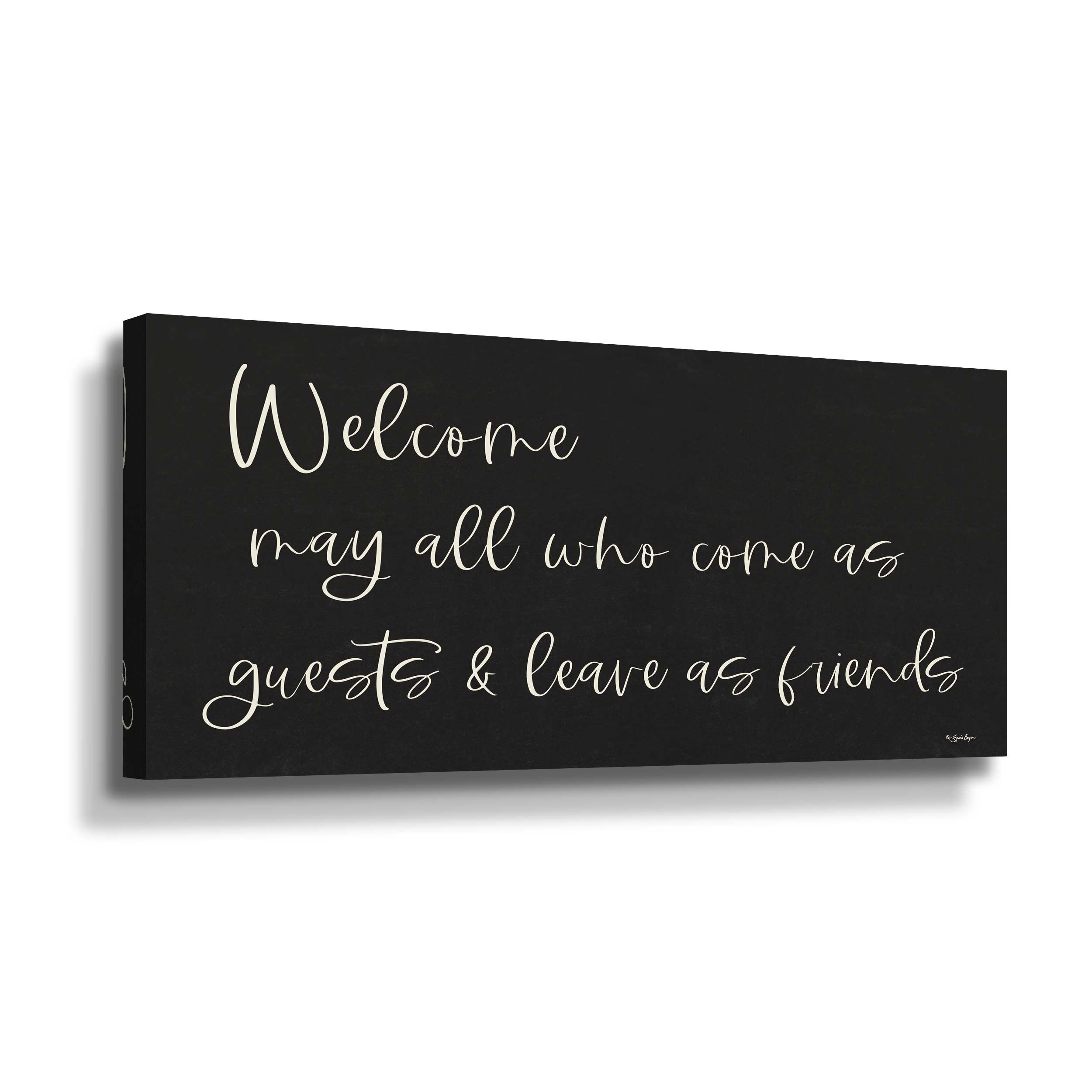 Winston Porter Welcome II - Textual Art on Canvas | Wayfair