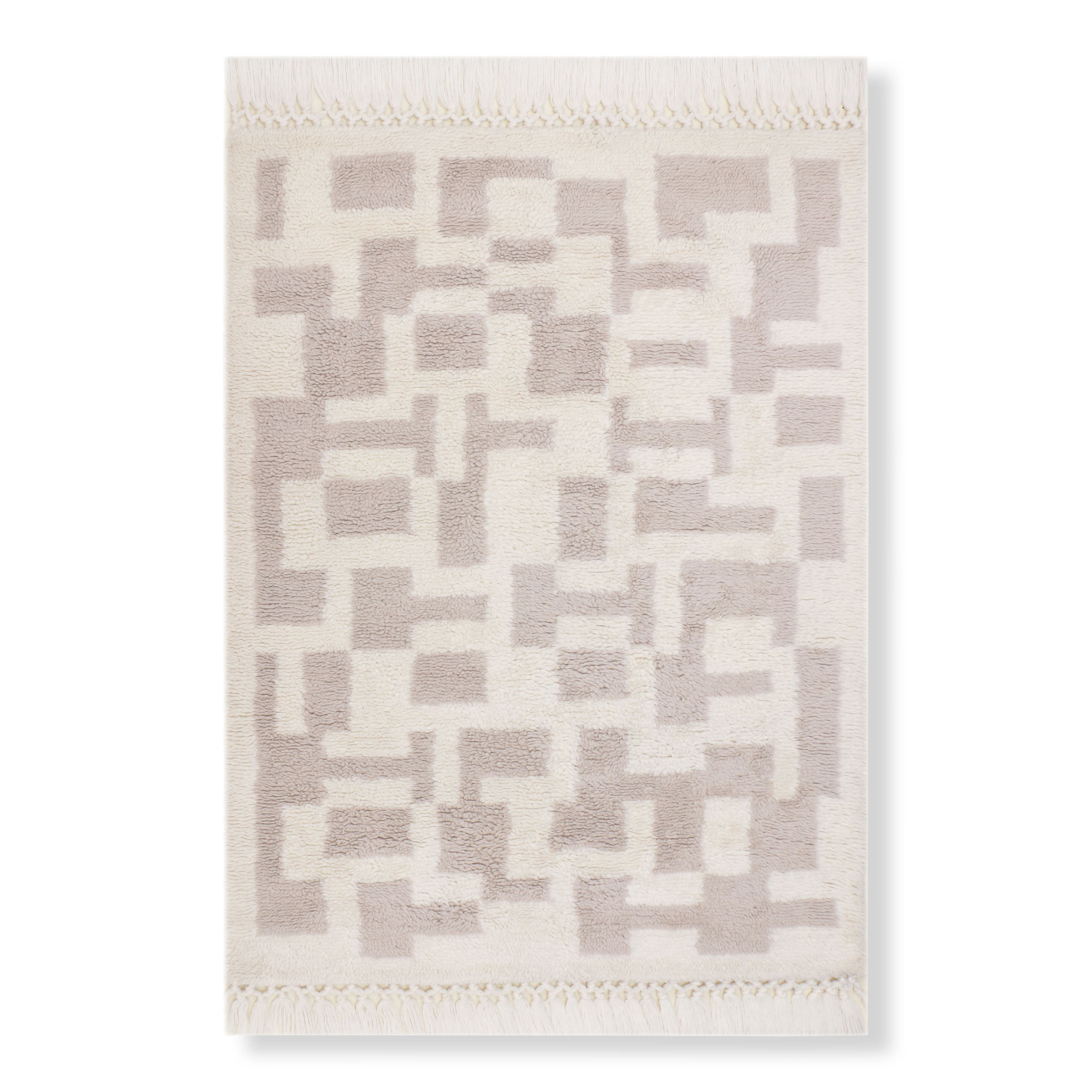 LOOMY Handwoven Wool Area Rug in Cream/Brown - Wayfair Canada
