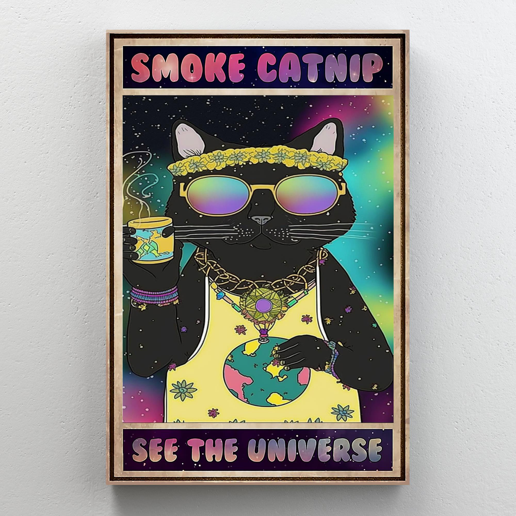 Trinx Delran Smoke Catnip See The Universe On Canvas Graphic Art | Wayfair