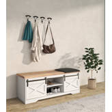 Red Barrel Studio® Linen Blend Upholstered Storage Bench & Reviews ...