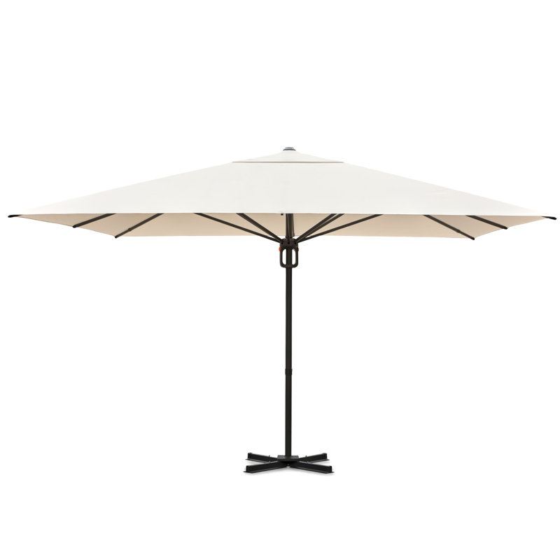 EROMMY 13' Lighted Market Umbrella, Square Steel Patio Umbrella ...
