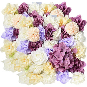 Primrue Flower Wall Backdrop 13.7x13.7 Inches: 2 Packs 3D Floral Rose ...