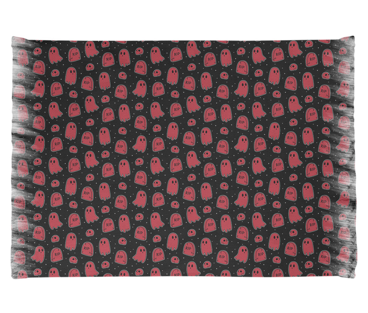 East Urban Home Black Background Ghosts Black/Pink Area Rug - Wayfair ...