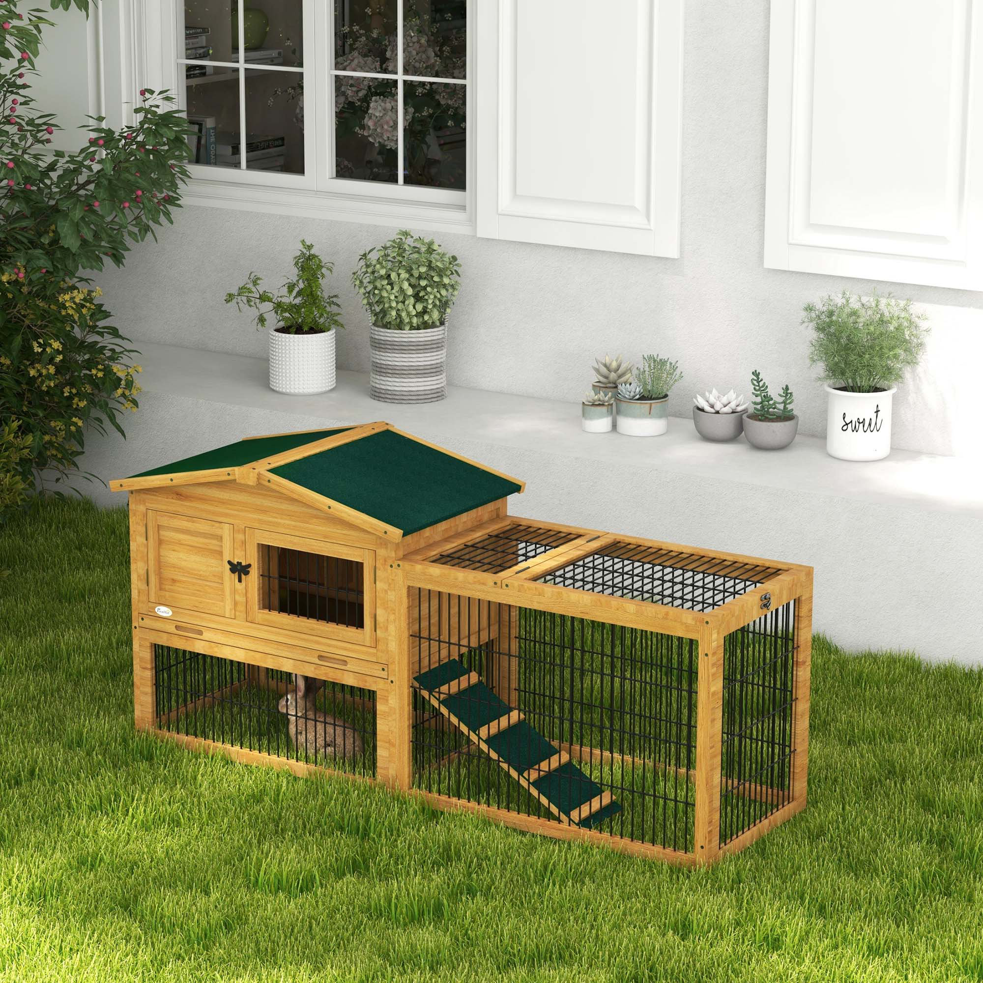 Archie & Oscar™ Outdoor Rabbit Hutch with Multiple Features for Pet ...