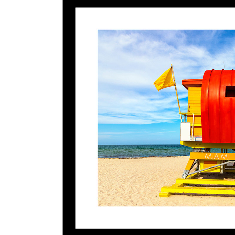 Highland Dunes Red Lifeguard Stand - Picture Frame Photograph | Wayfair