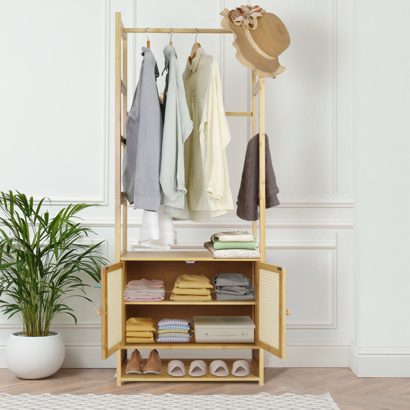 Hokku Designs Loxi 24.4'' Solid Wood Clothes Rack & Reviews | Wayfair
