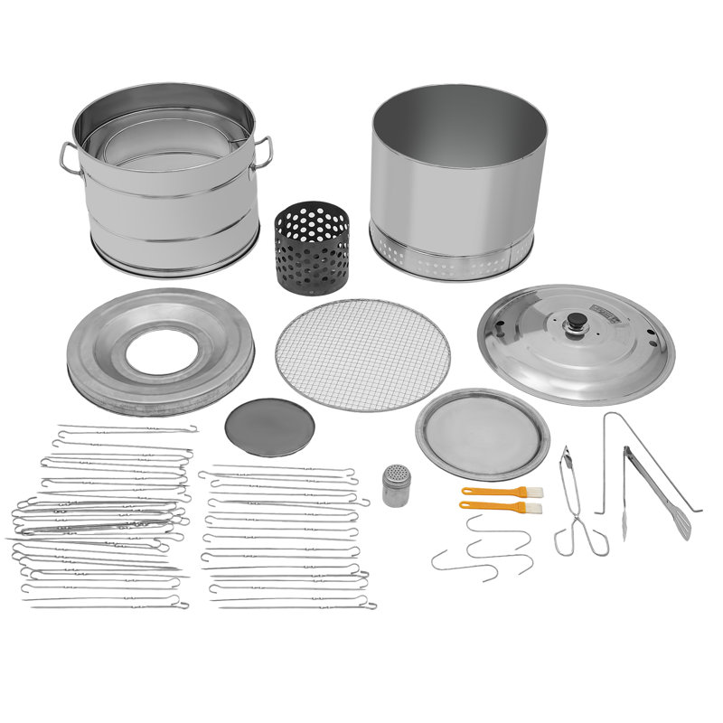 Lomana Stainless Steel Charcoal Grill Hanger Large Portable Charcoal ...