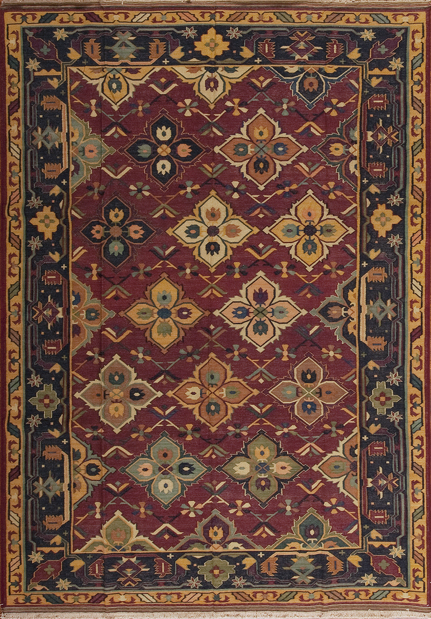 Samad Rugs Discovery Flatweave Wool Floral Rug | Wayfair