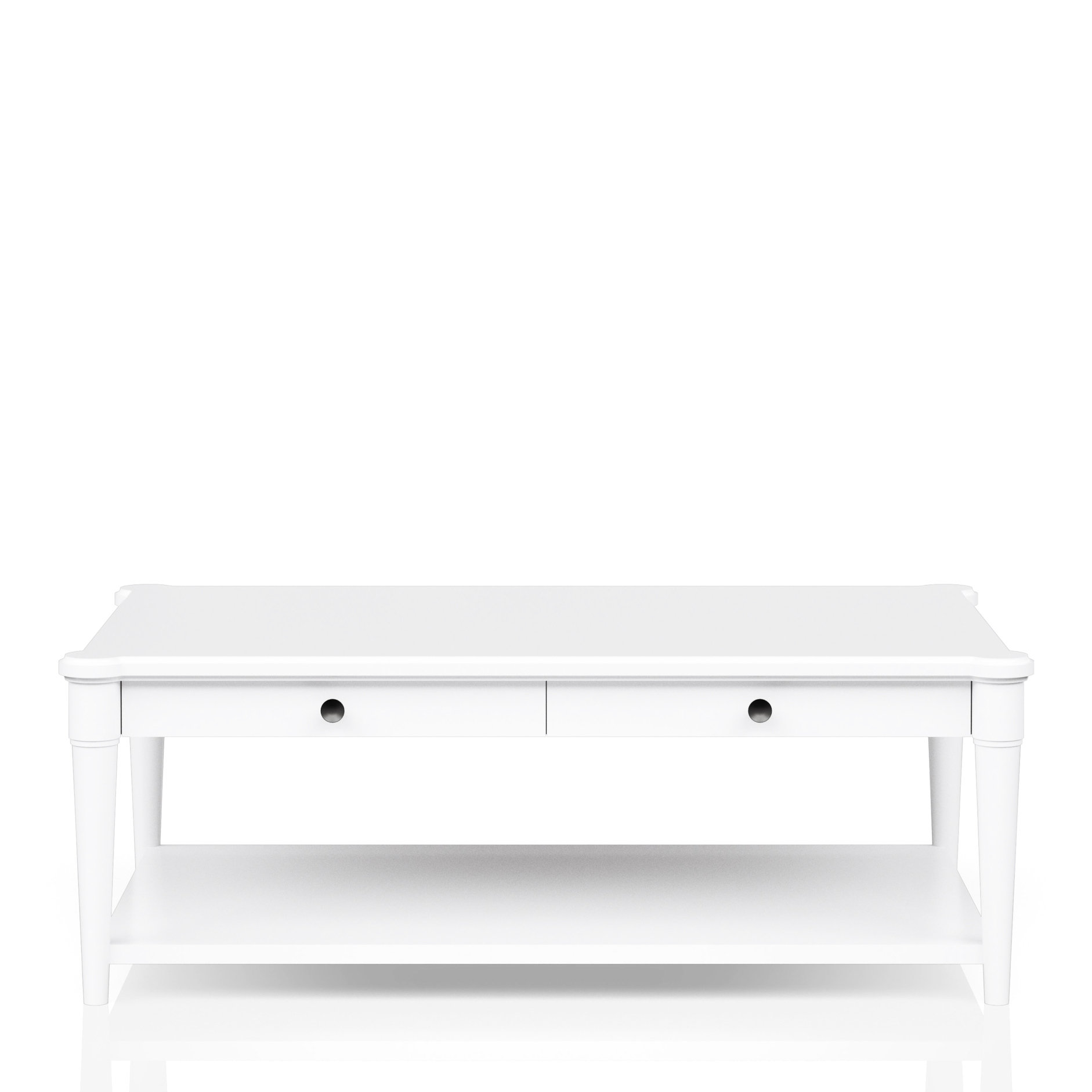 Lark Manor™ 2 Drawer Cocktail Table With And White Finish Storage ...