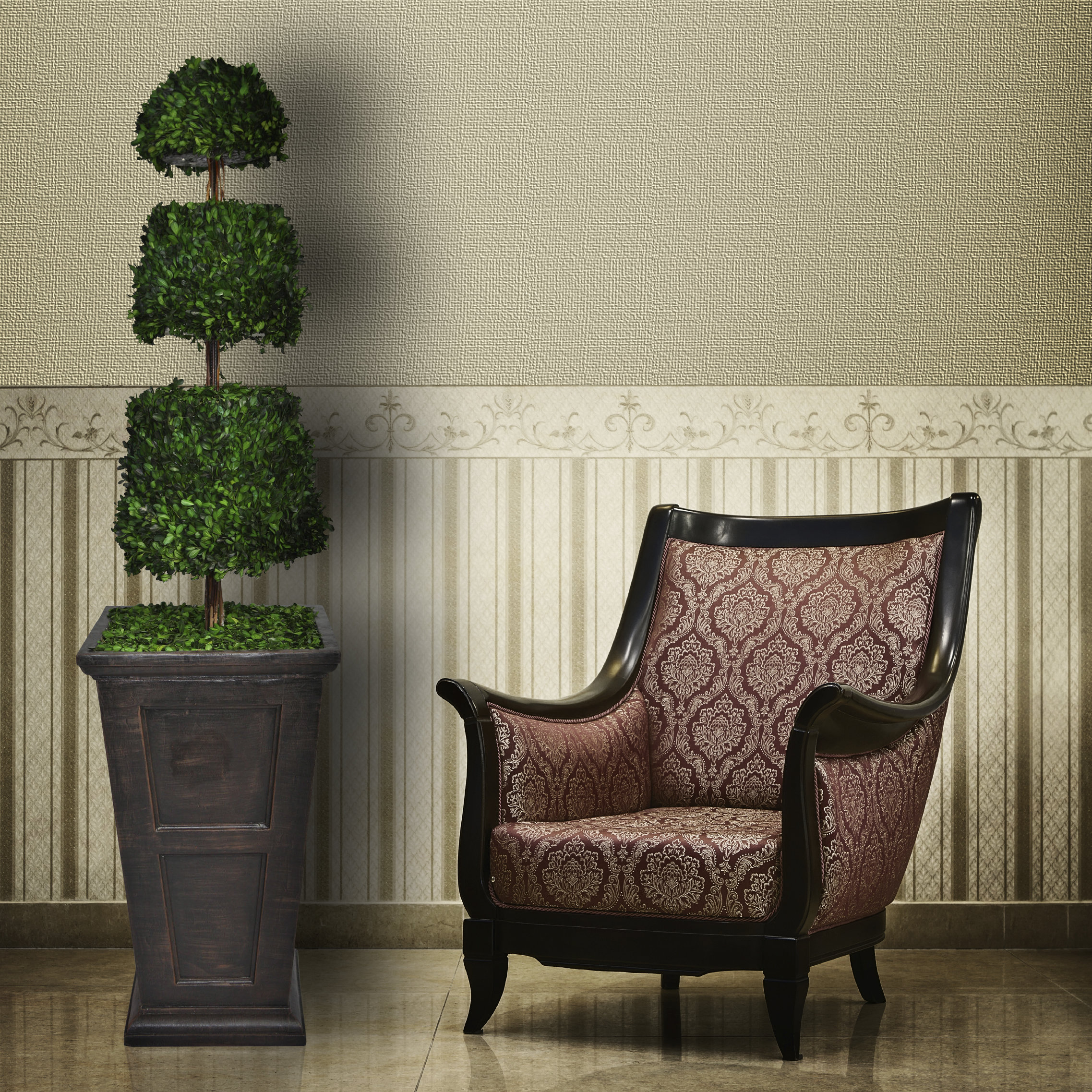 Laura Ashley Preserved Boxwood Cone Round Topiary in Pot - Wayfair Canada